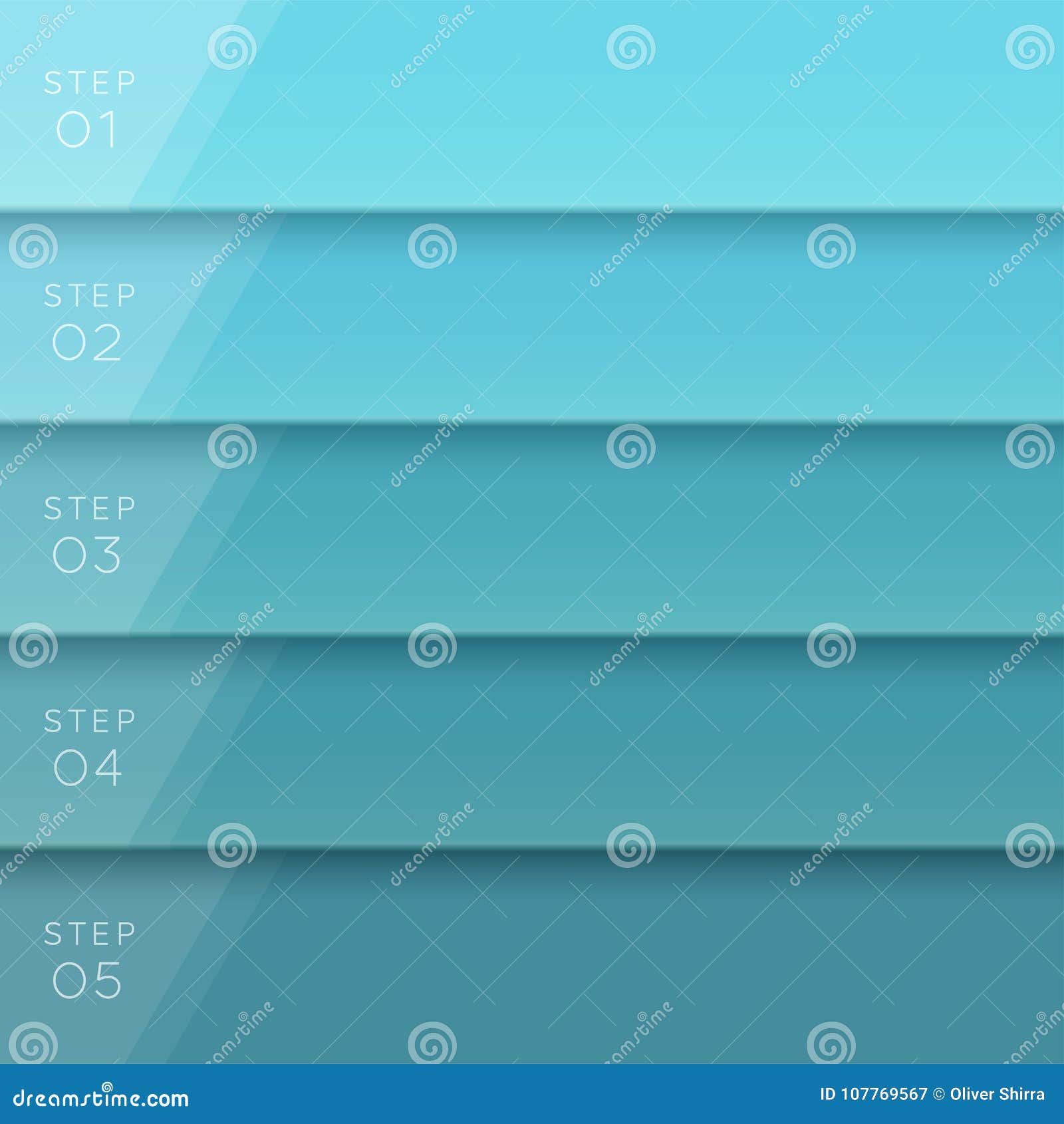 Vector 3D Blue Text Banner Page Template Steps 1 To 5 Stock Vector ...