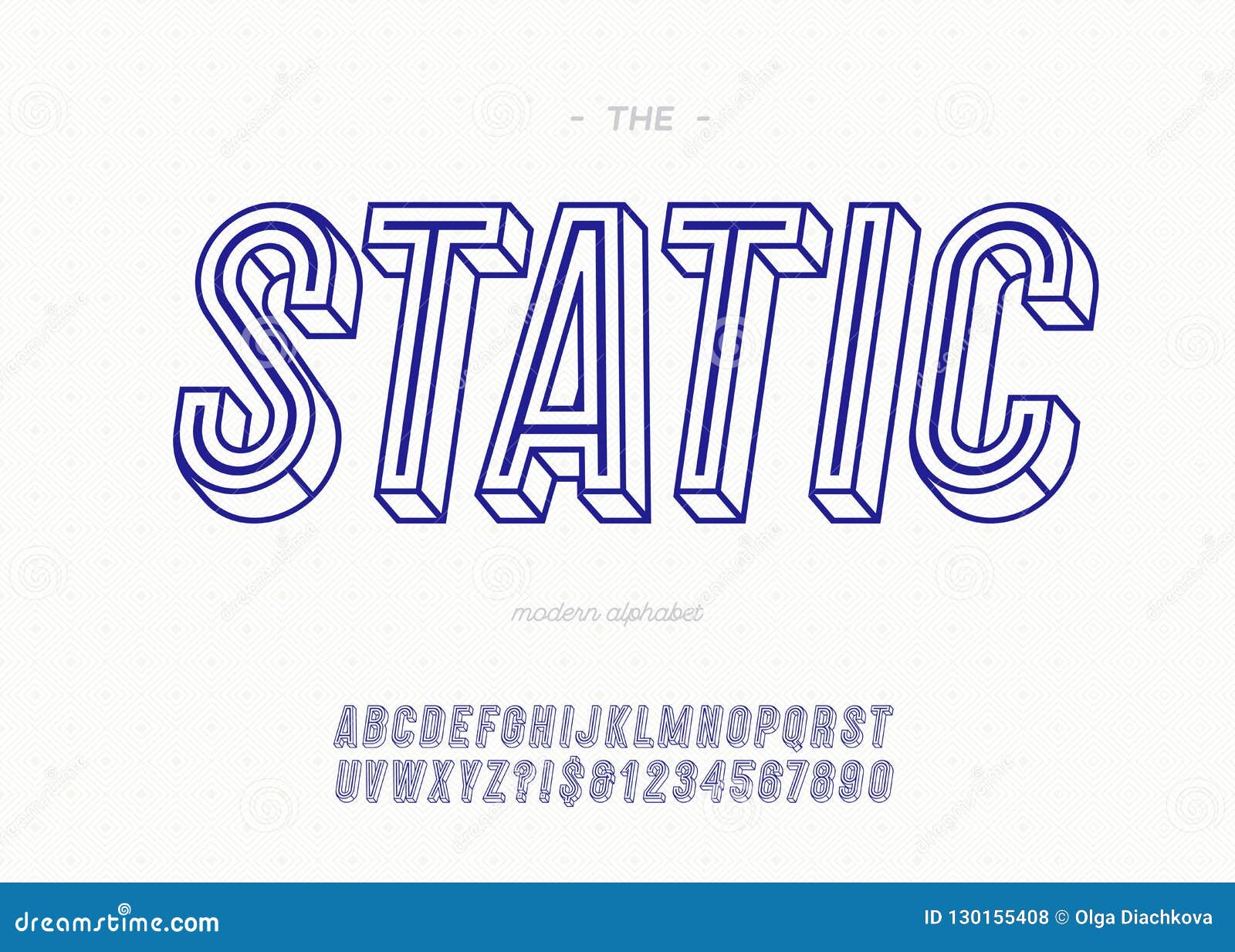 Vector 3d Bold Static Font Modern Typography Stock Vector ...
