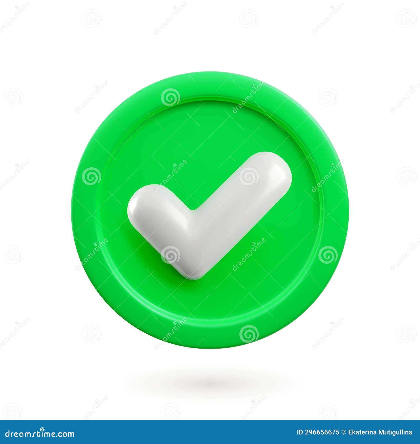 Vector 3d Check Mark Realistic Icon. Trendy Plastic Green Checkmark ...