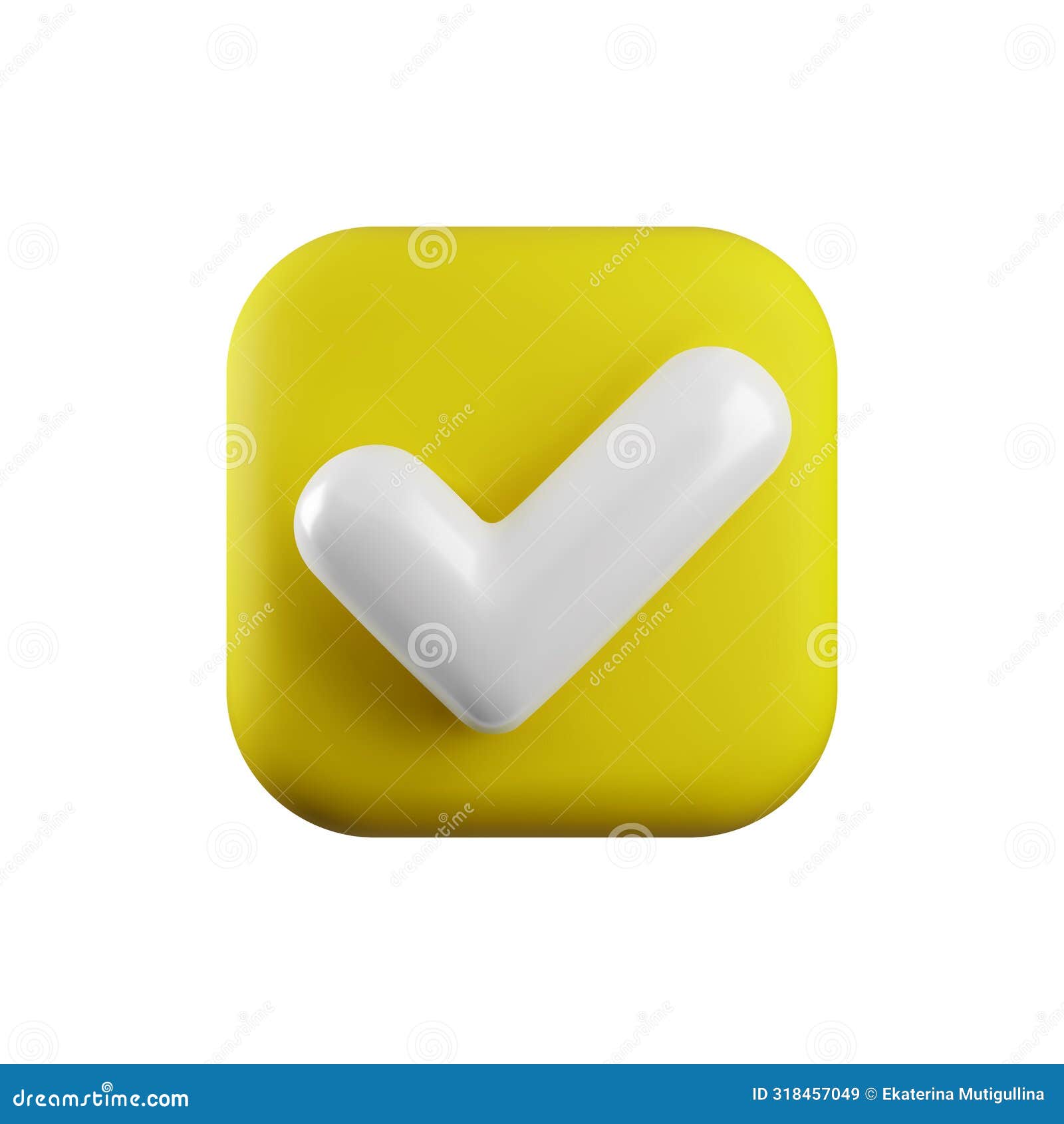 Vector 3d Check Mark Realistic Icon. Trendy Plastic Yellow Checkmark ...