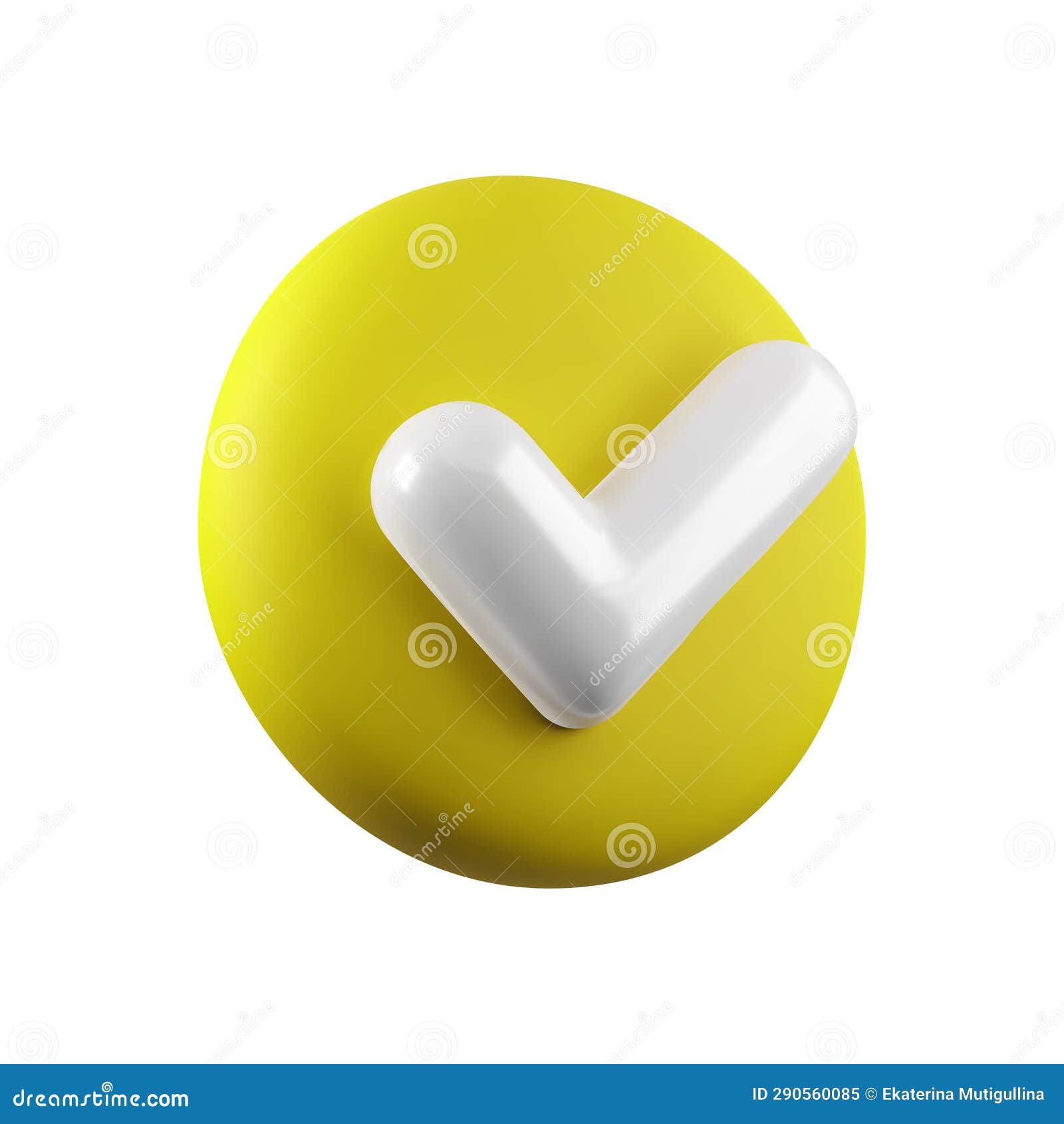 Vector 3d Check Mark Realistic Icon. Trendy Plastic Yellow Checkmark ...