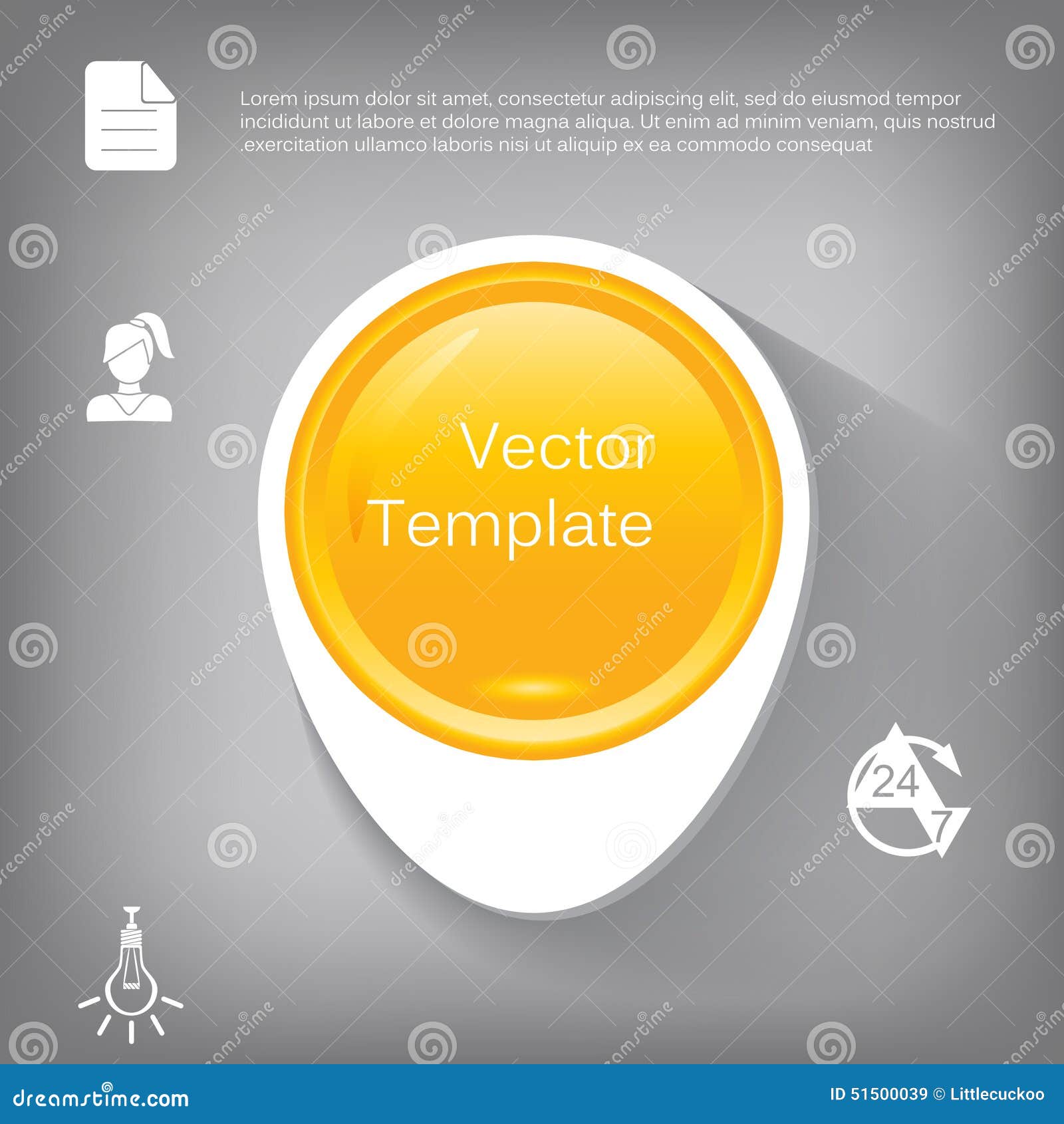 Vector 3d Circle Plastic Glossy Element for Infographic Stock Vector ...