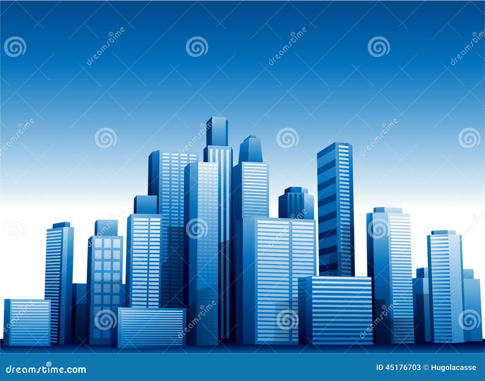 Vector 3d Cityscape Buildings Background Stock Vector - Illustration of ...