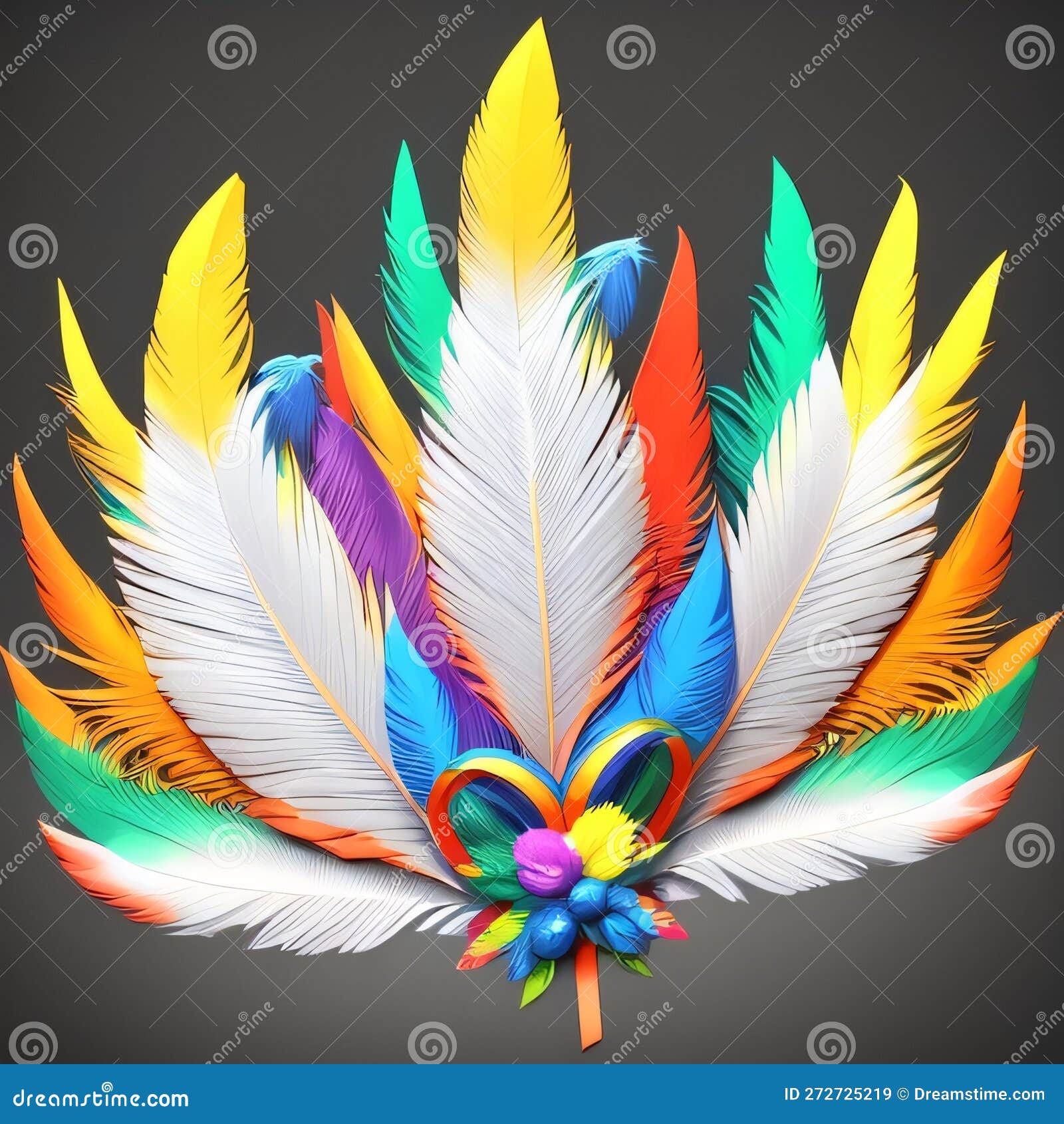 Vector 3d Colorful Feathers for Carnival Stock Illustration ... Vector 3d Colorful Feathers for Carnival Stock Illustration ...