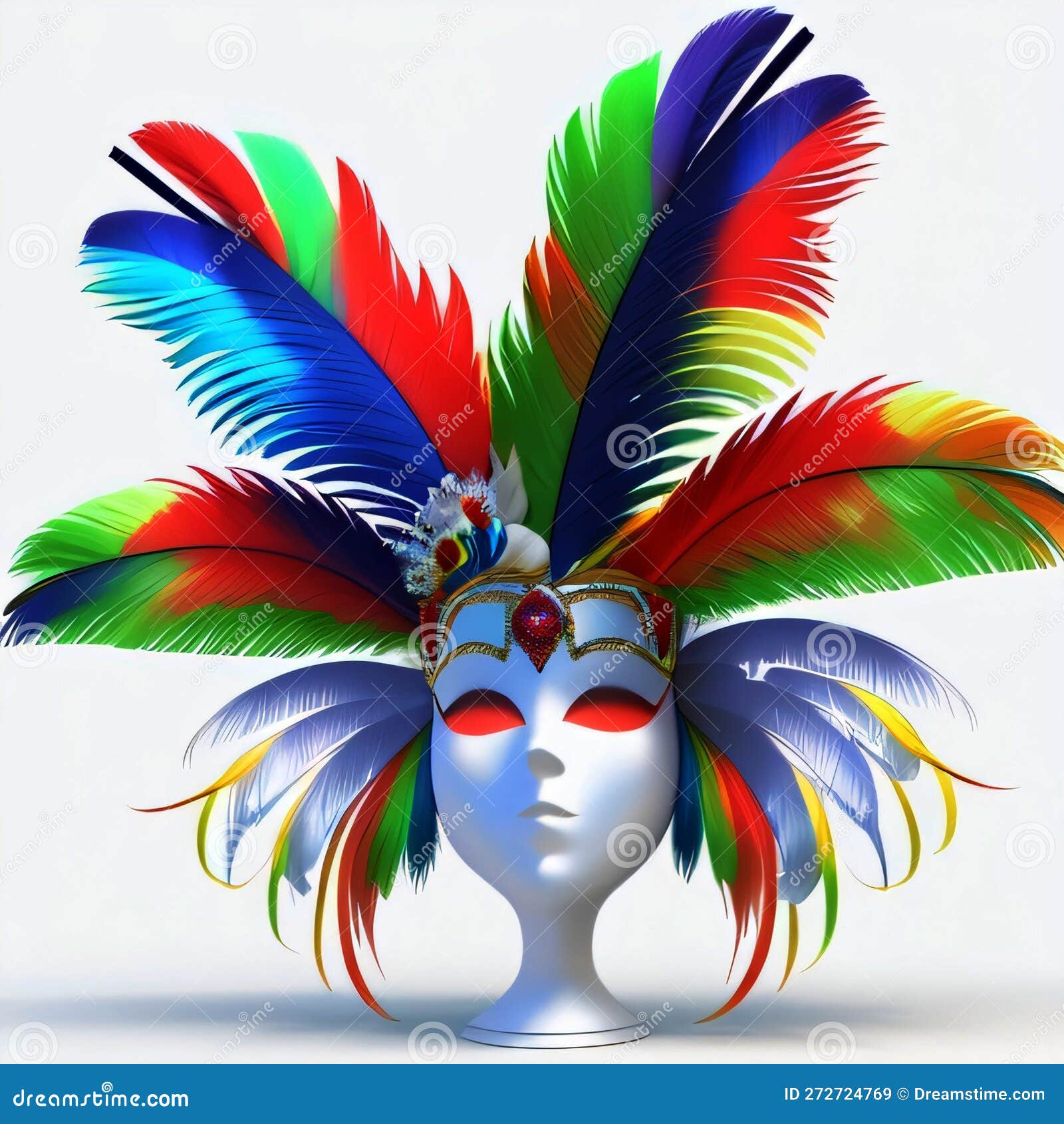 Vector 3d Colorful Feathers for Carnival Stock Illustration ... Vector 3d Colorful Feathers for Carnival Stock Illustration ...