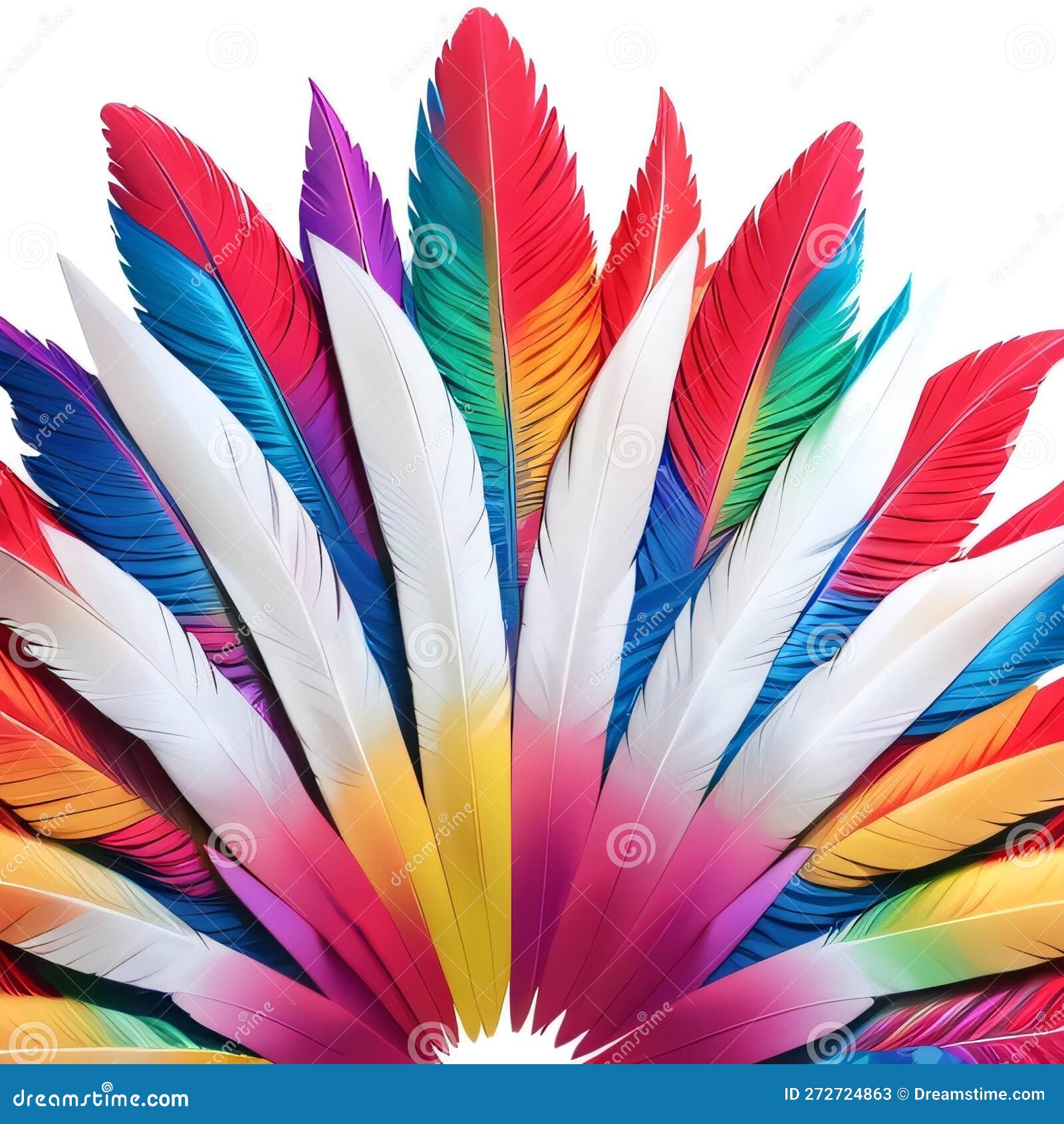 Vector 3d Colorful Feathers for Carnival Stock Illustration ... Vector 3d Colorful Feathers for Carnival Stock Illustration ...