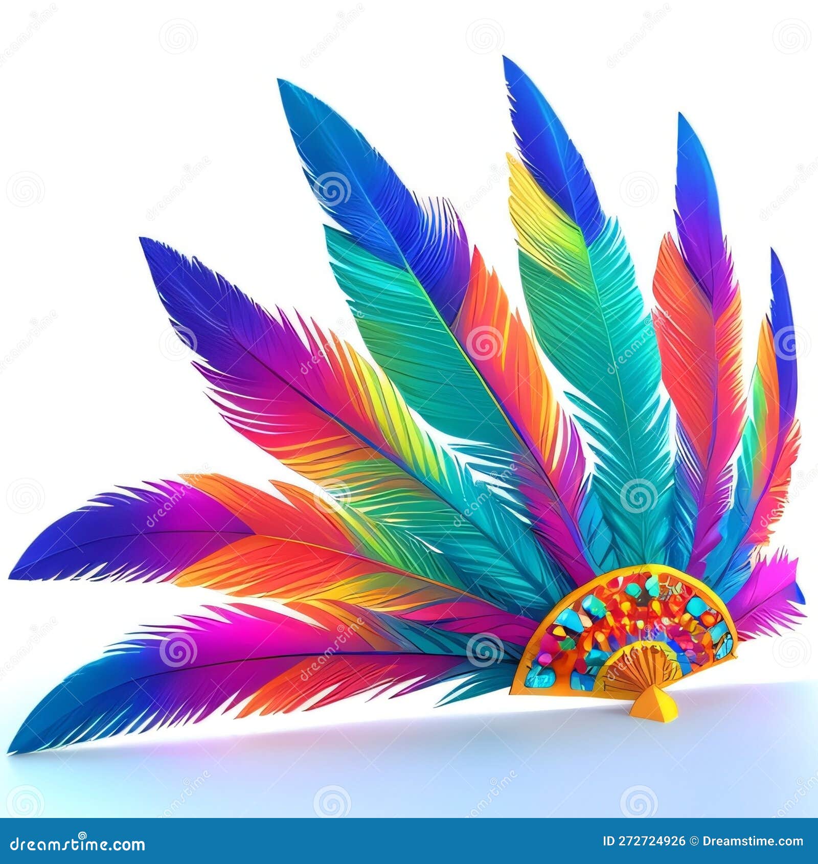 Vector 3d Colorful Feathers for Carnival Stock Illustration ... Vector 3d Colorful Feathers for Carnival Stock Illustration ...
