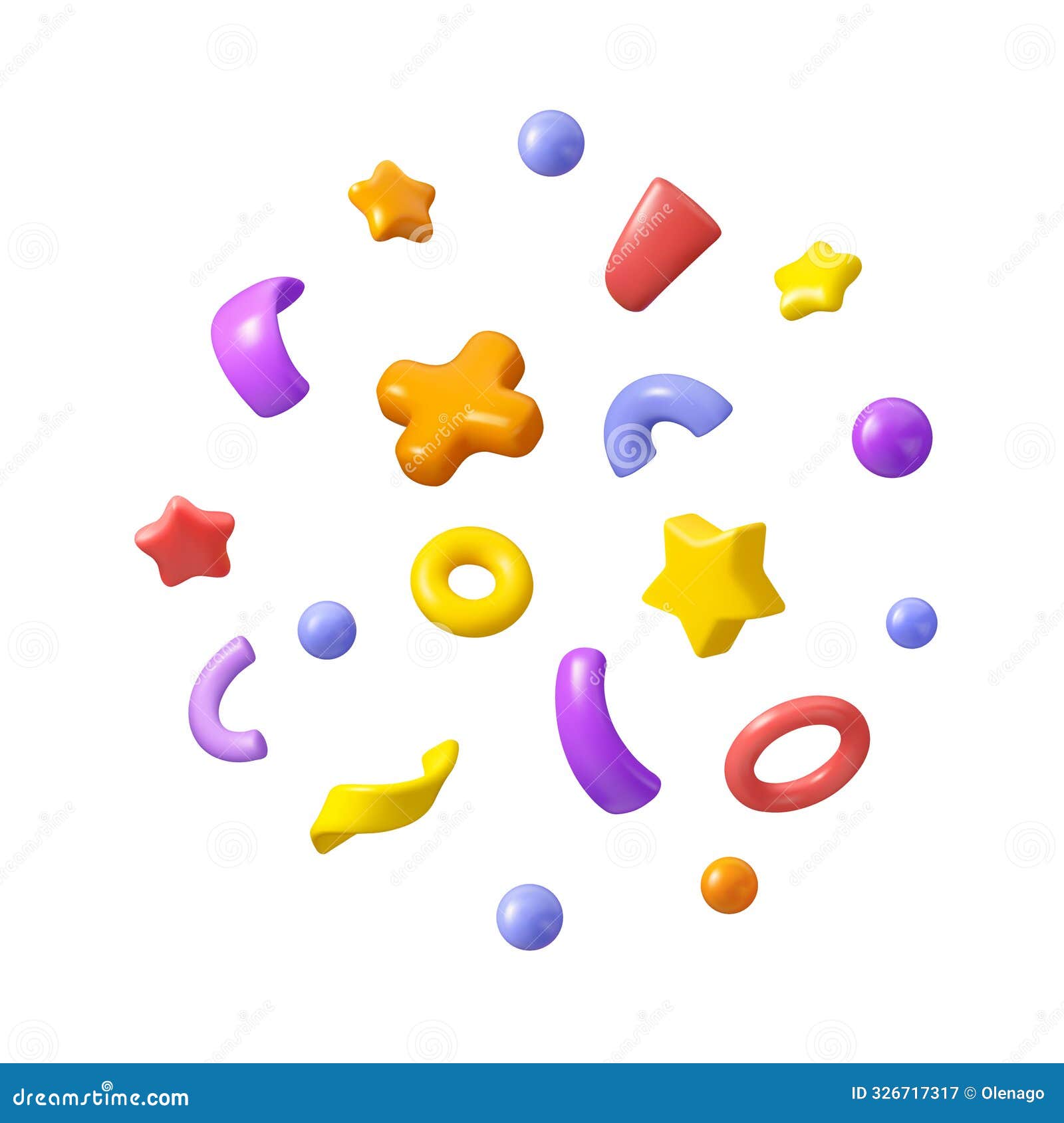 Vector 3d Confetti Firework Background Stock Vector - Illustration of ...