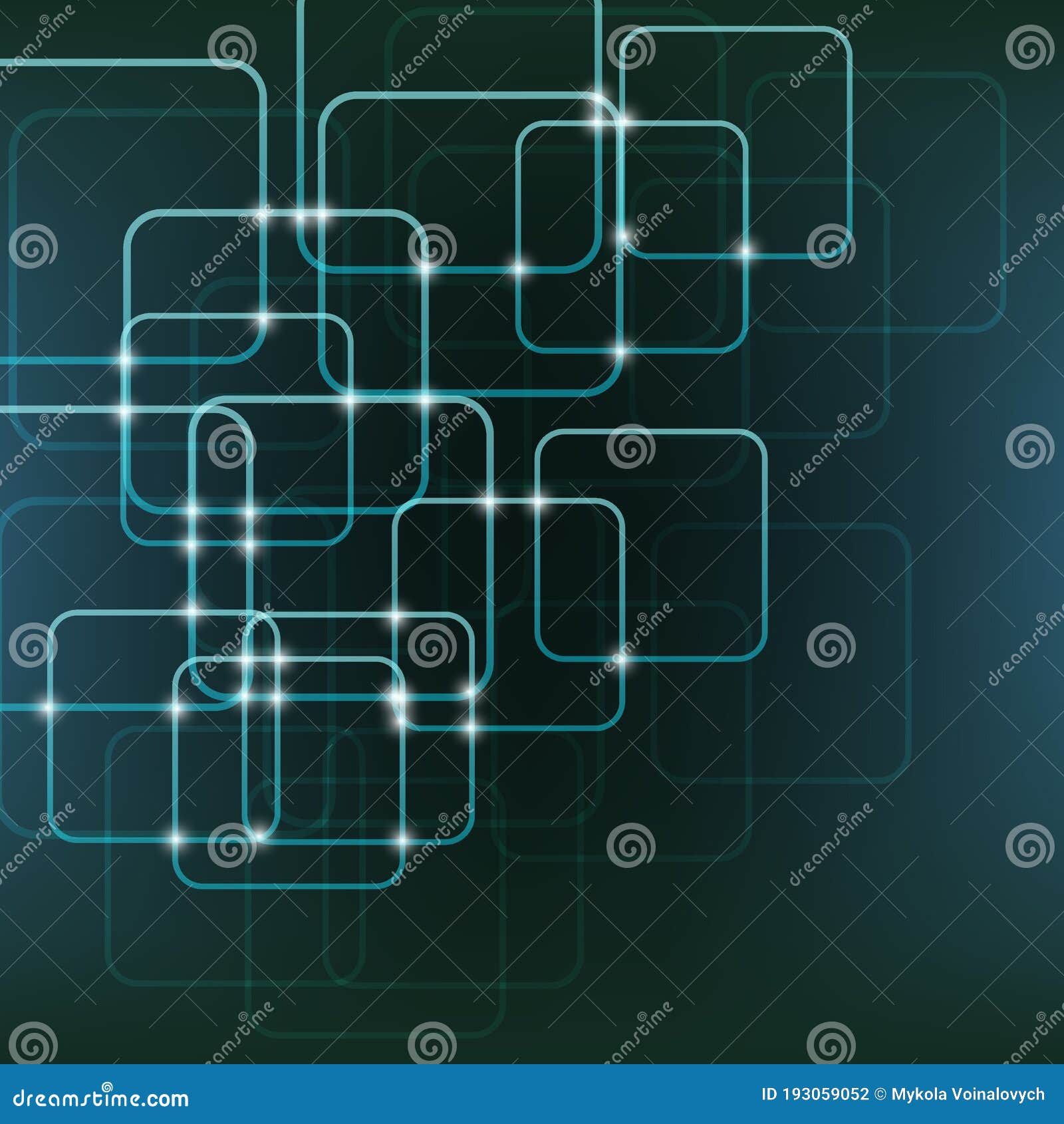 Vector 3D Design Warped Square on Blue Background Stock Vector ...