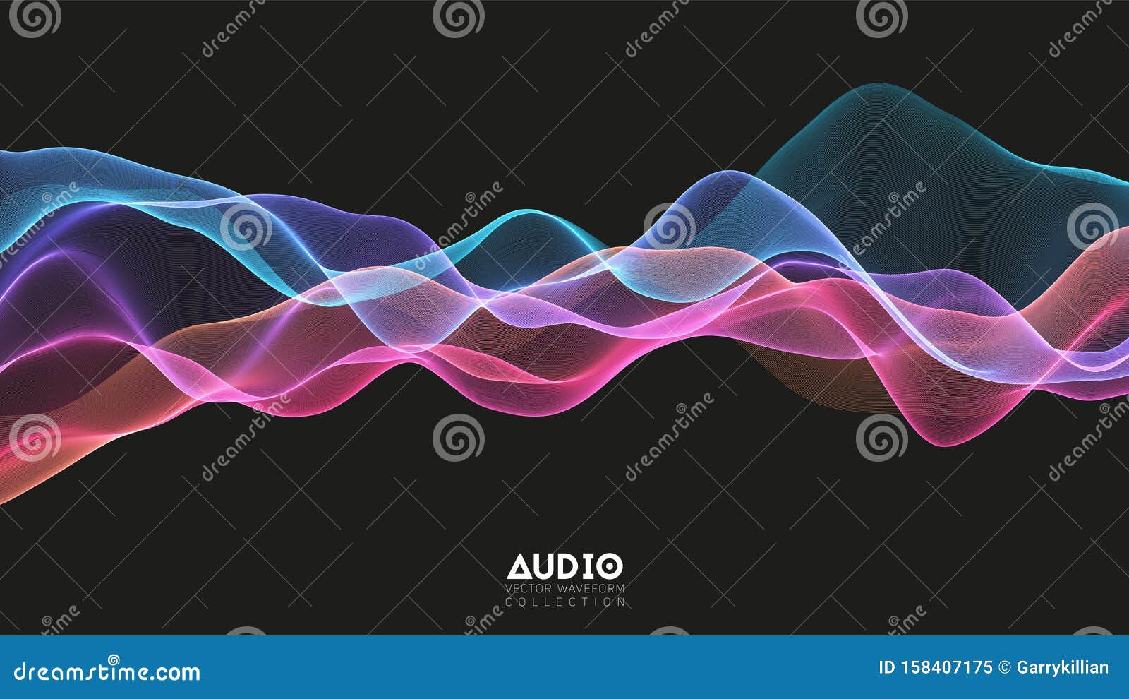 Vector 3d Echo Audio Wavefrom Spectrum. Abstract Music Waves ... Vector 3d Echo Audio Wavefrom Spectrum. Abstract Music Waves ...