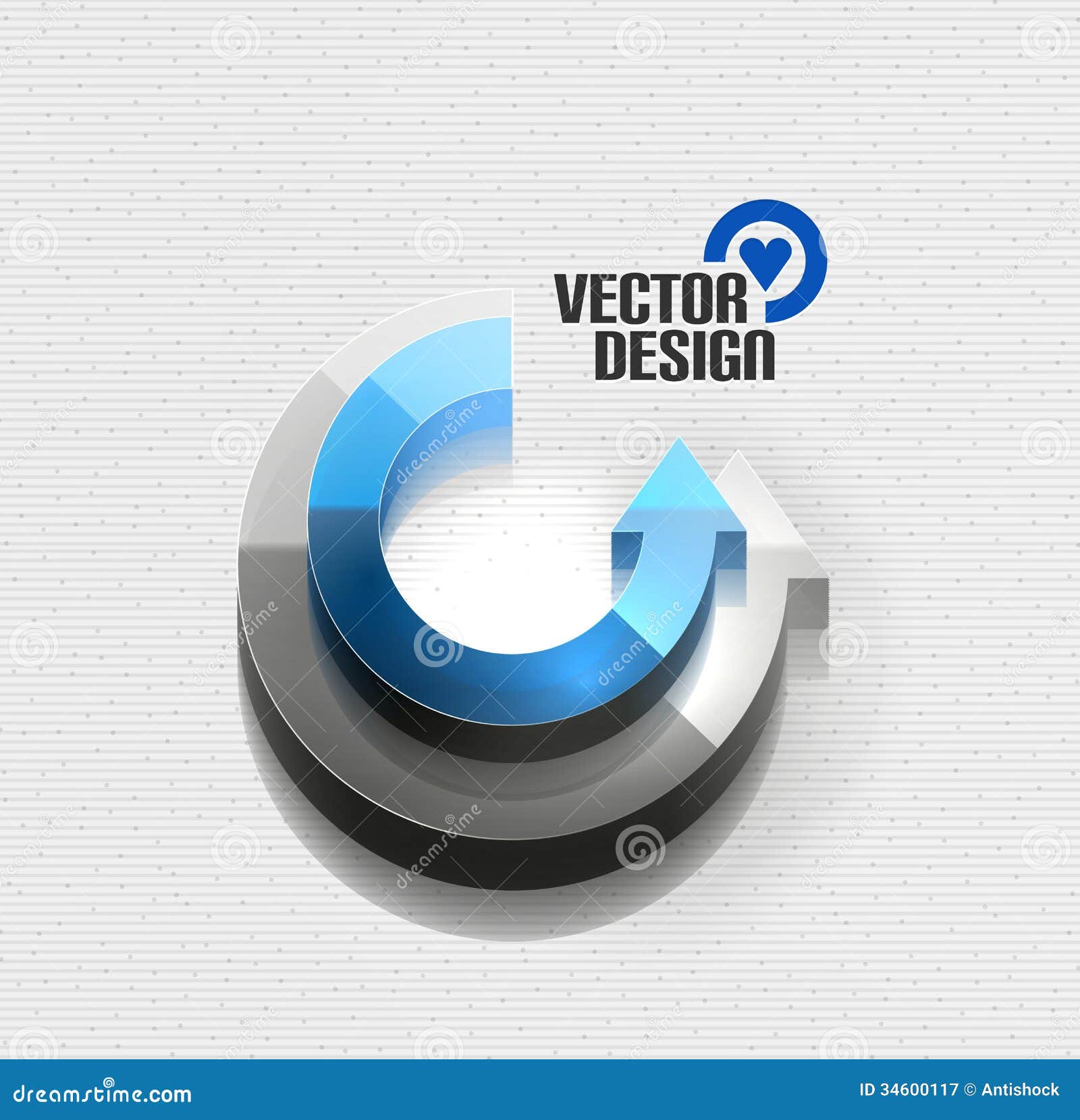 Vector 3d Glossy Arrow Circle Hi-tech Concept Stock Vector ...