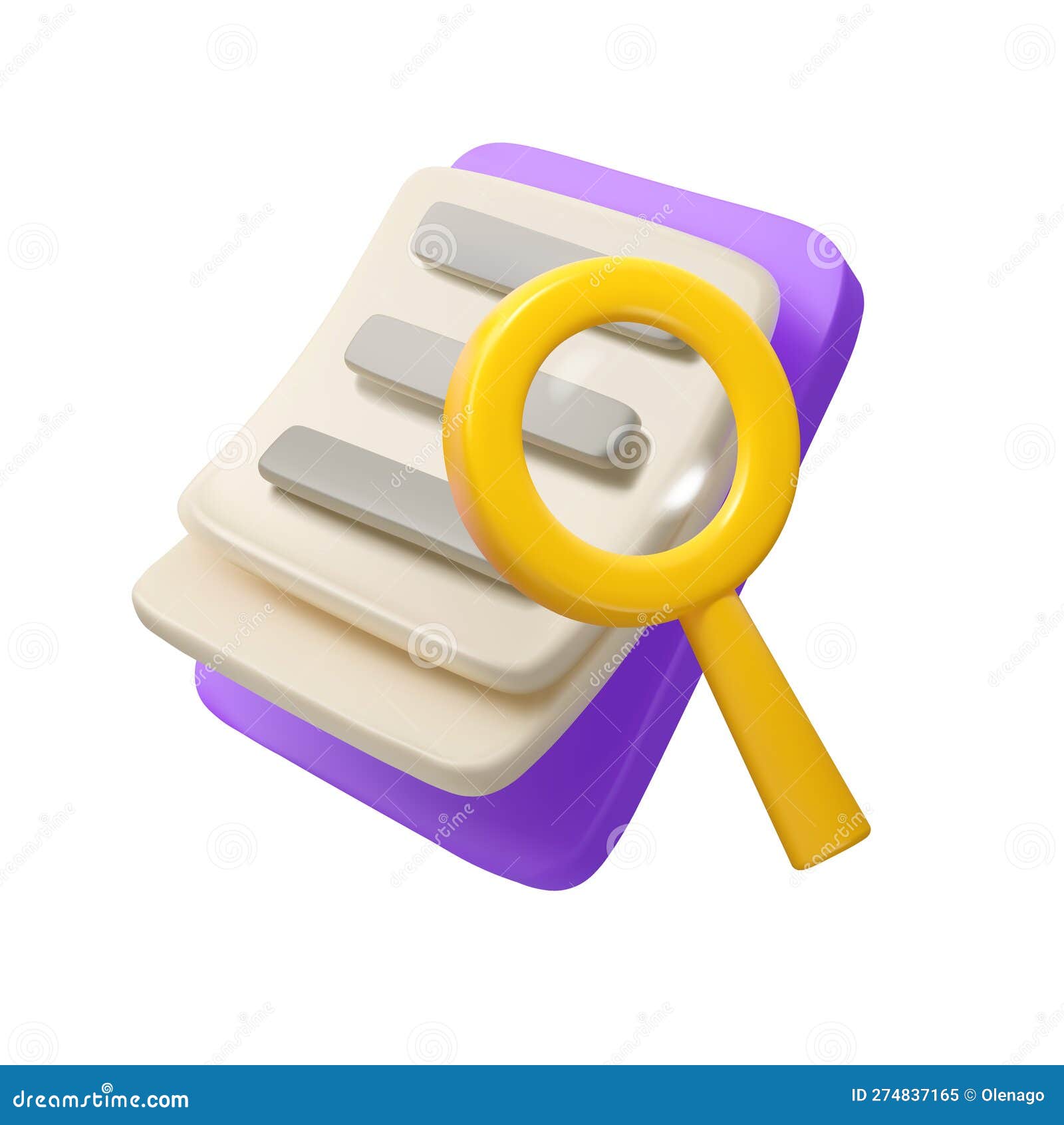 Vector 3d Icon Search Information Stock Vector - Illustration of survey ...