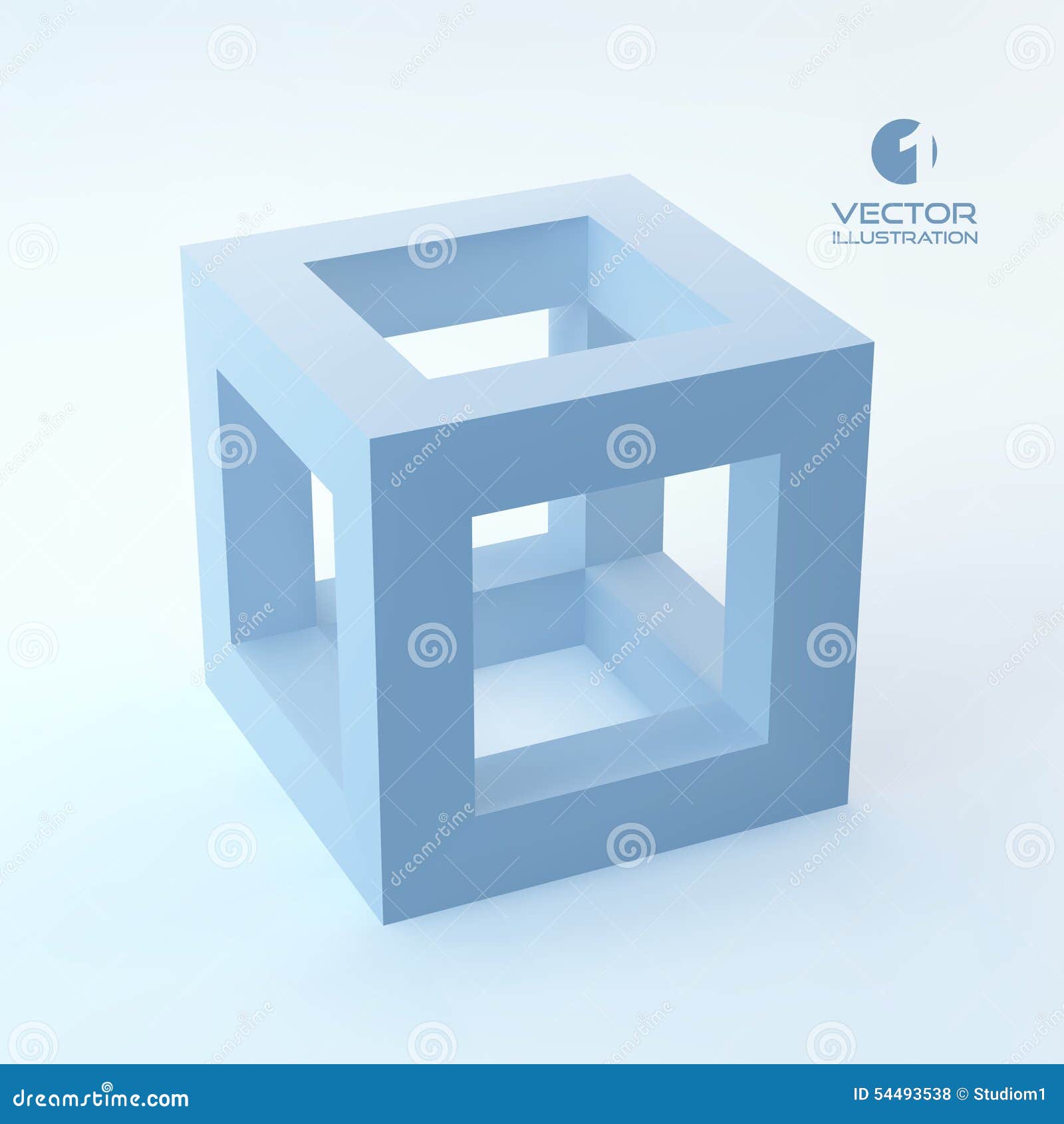 Vector 3D illustration stock vector. Illustration of perspective - 54493538