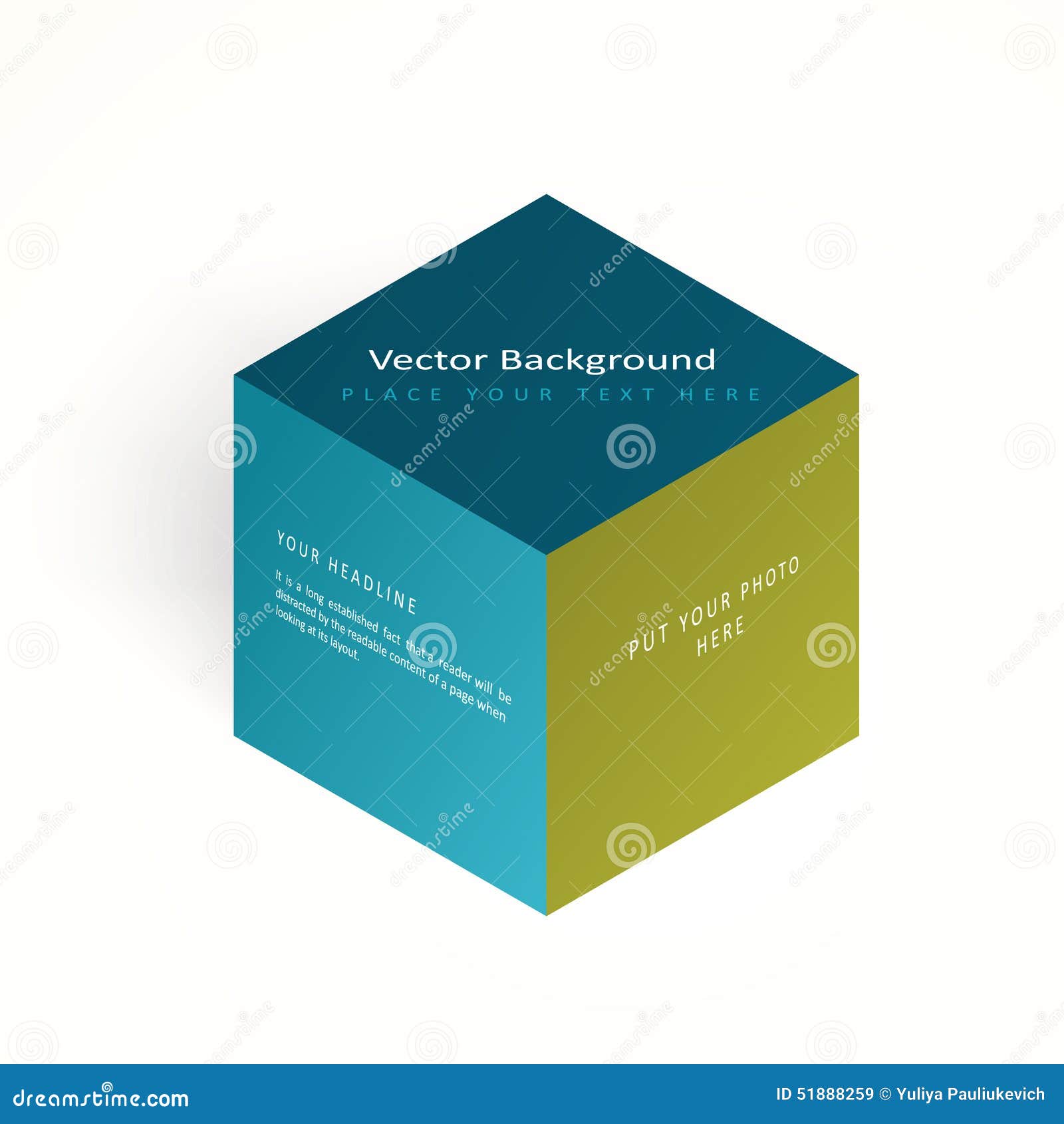 Vector 3d Illustration Color Cube Stock Vector - Illustration of modern ...