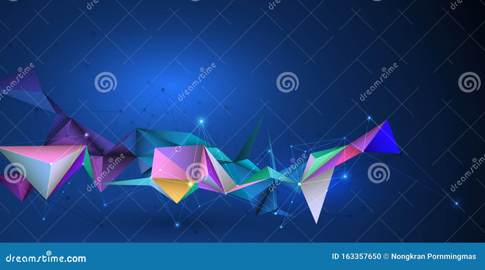 Vector 3D Illustration Geometric, Polygon, Line,Triangle Pattern Shape ...