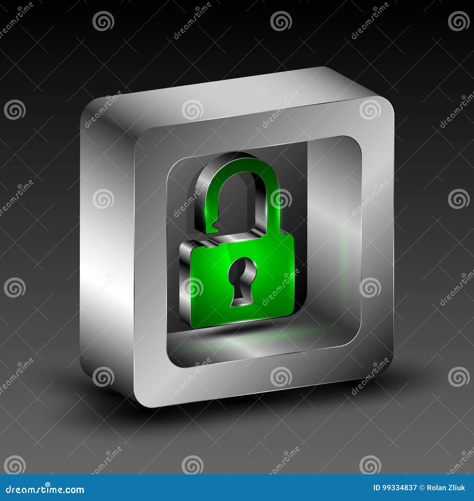 The Vector 3d Illustration Padlock Stock Vector - Illustration of safe ...