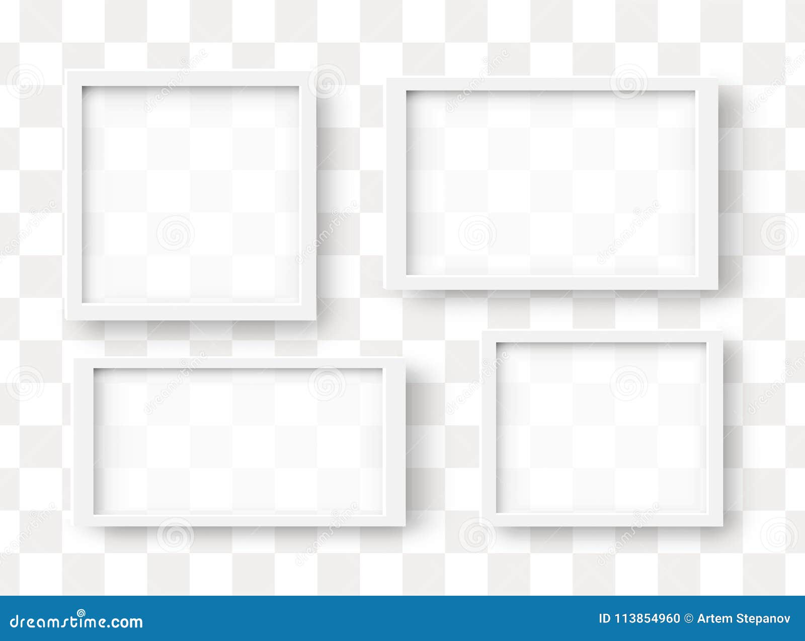 3d Vector Realistic Square Frames Stock Vector - Illustration of empty ...
