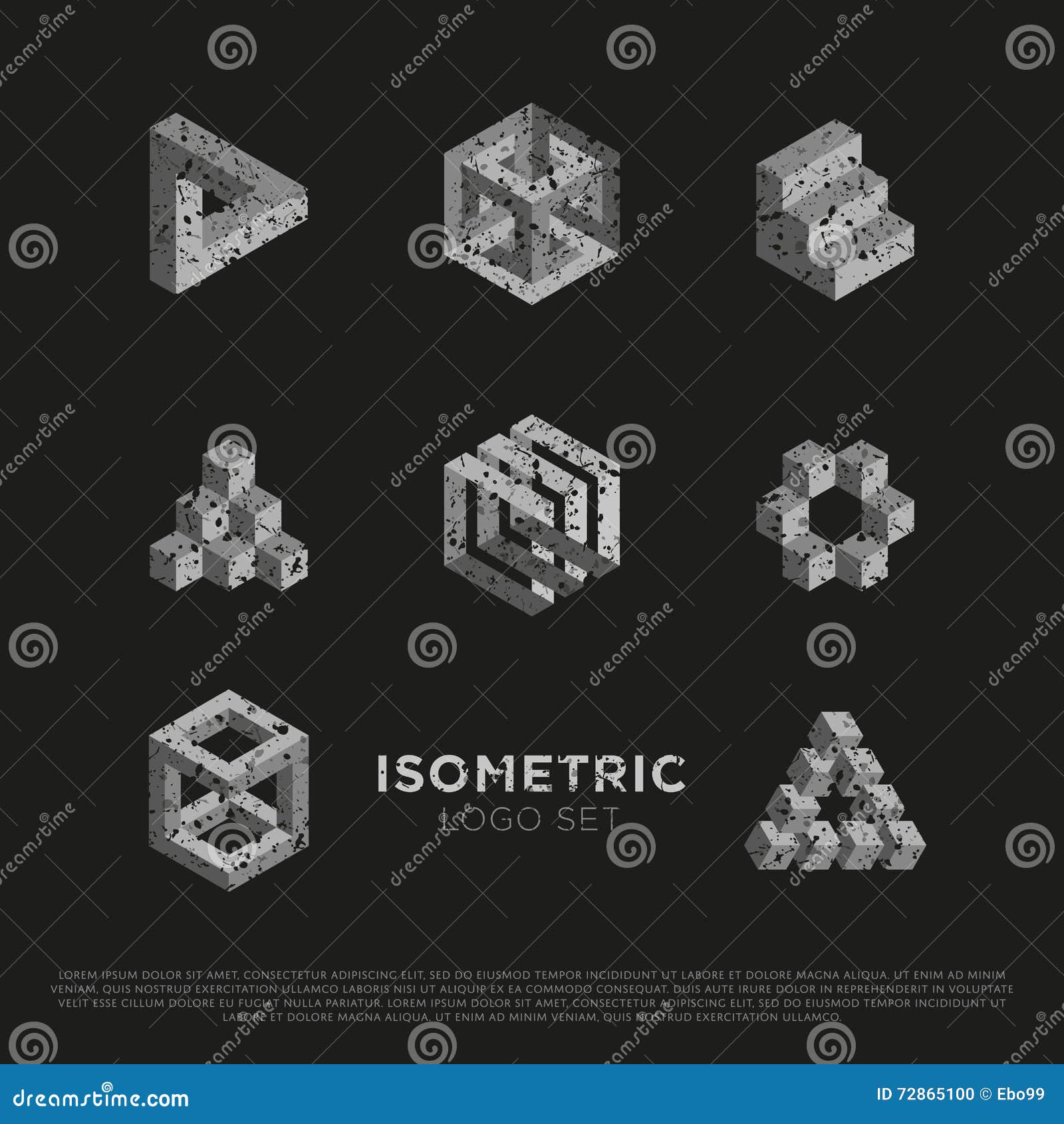 Vector 3d Isometric Logo Set | CartoonDealer.com #72865100