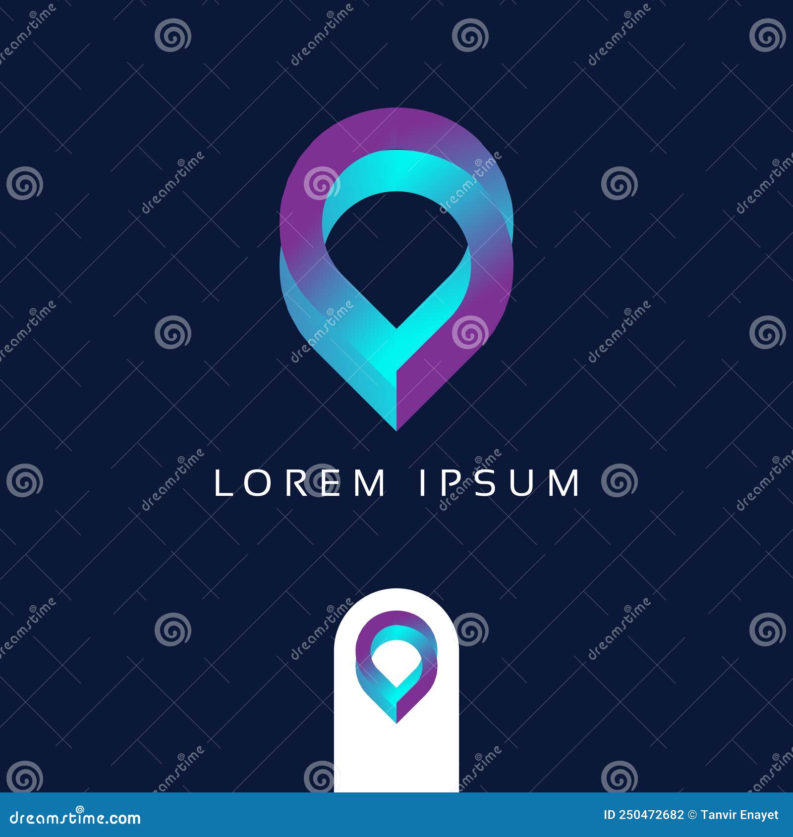 Vector 3D Logo Design Template for Technology. Innovation Sign Stock ...