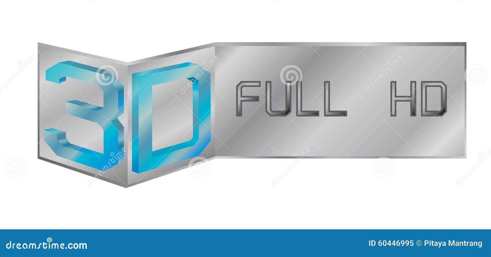 Vector 3d logo full hd stock vector. Illustration of panel - 60446995