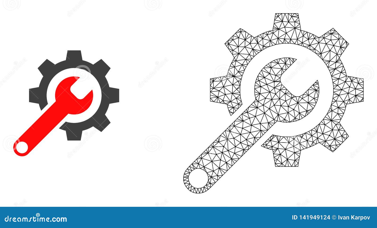 Vector 2D Mesh Repair Tools and Flat Icon Stock Vector - Illustration ...