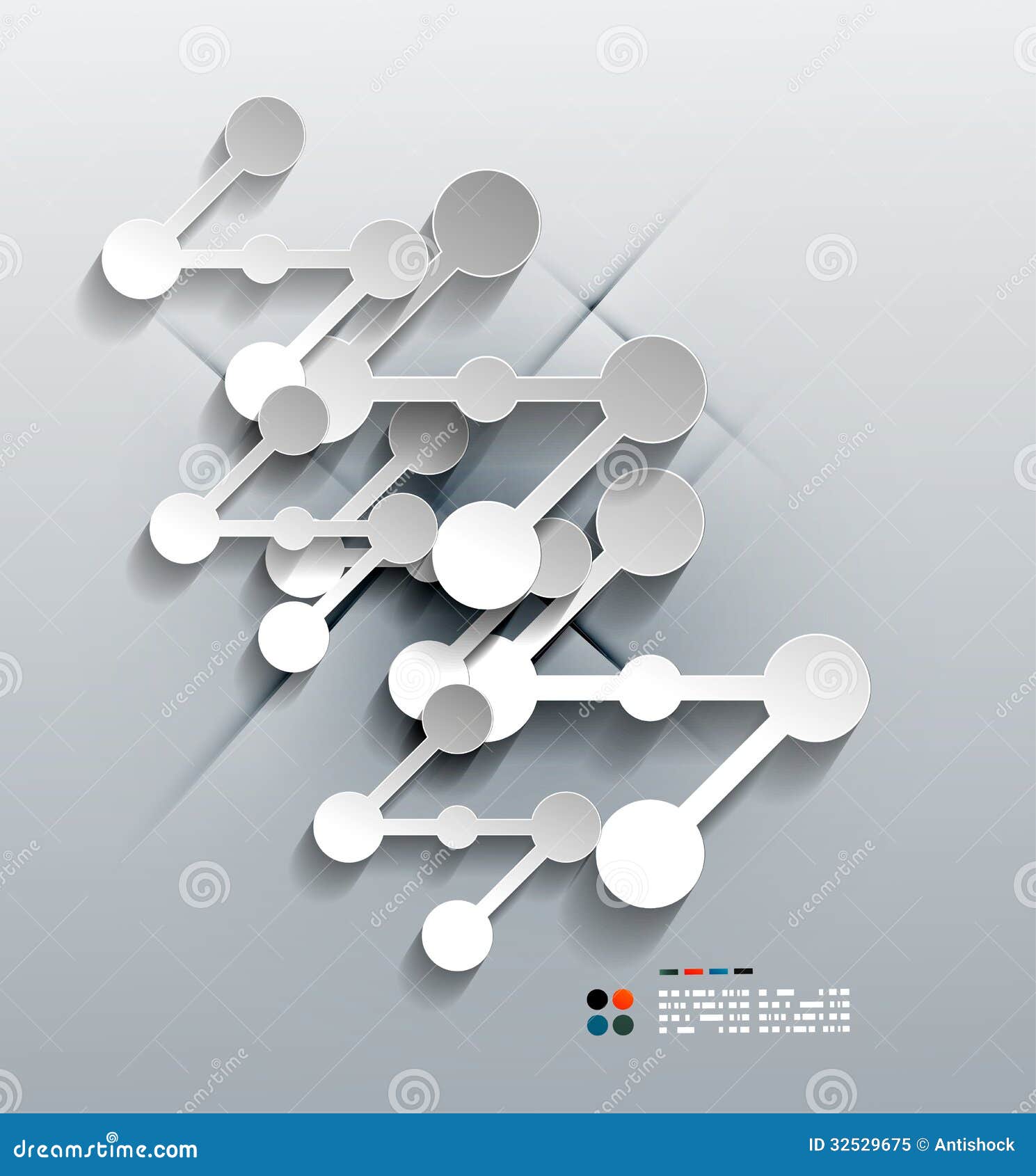 Vector 3d Paper Connection Modern Design Stock Vector - Illustration of ...