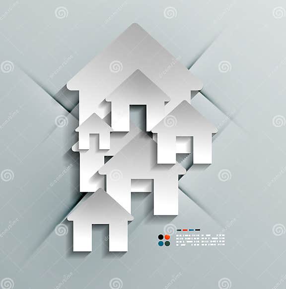 Vector 3d Paper House / Home Modern Design Stock Vector - Illustration ...
