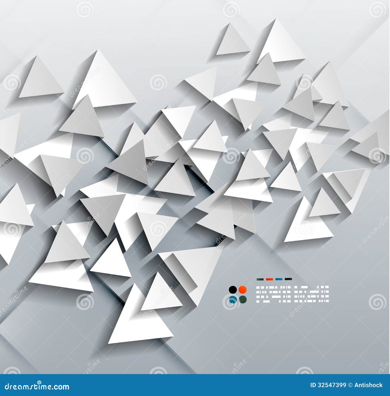 Vector 3d paper triangles stock vector. Illustration of ornament - 32547399