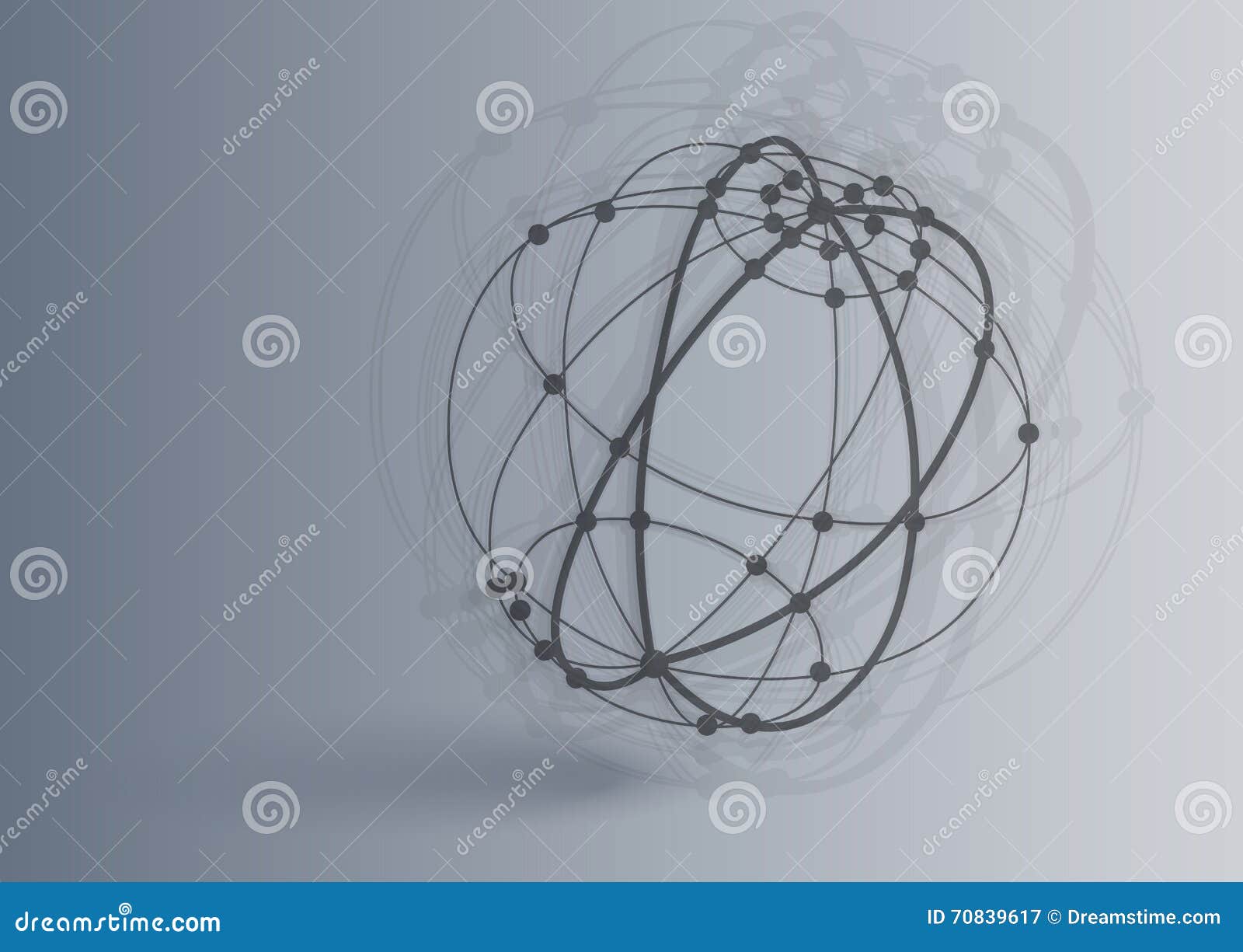 Vector 3d Perspective Outline Sphere Technology Background Stock Vector ...