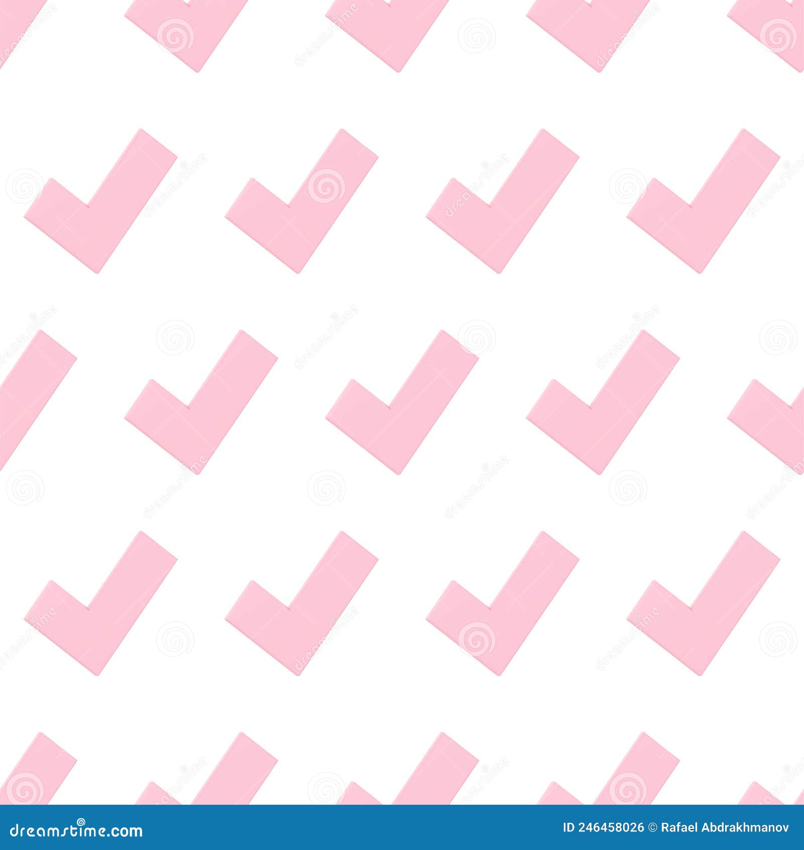 Vector 3d Pink Checkmark Checklist Icons. Correct Check Mark Answer ...