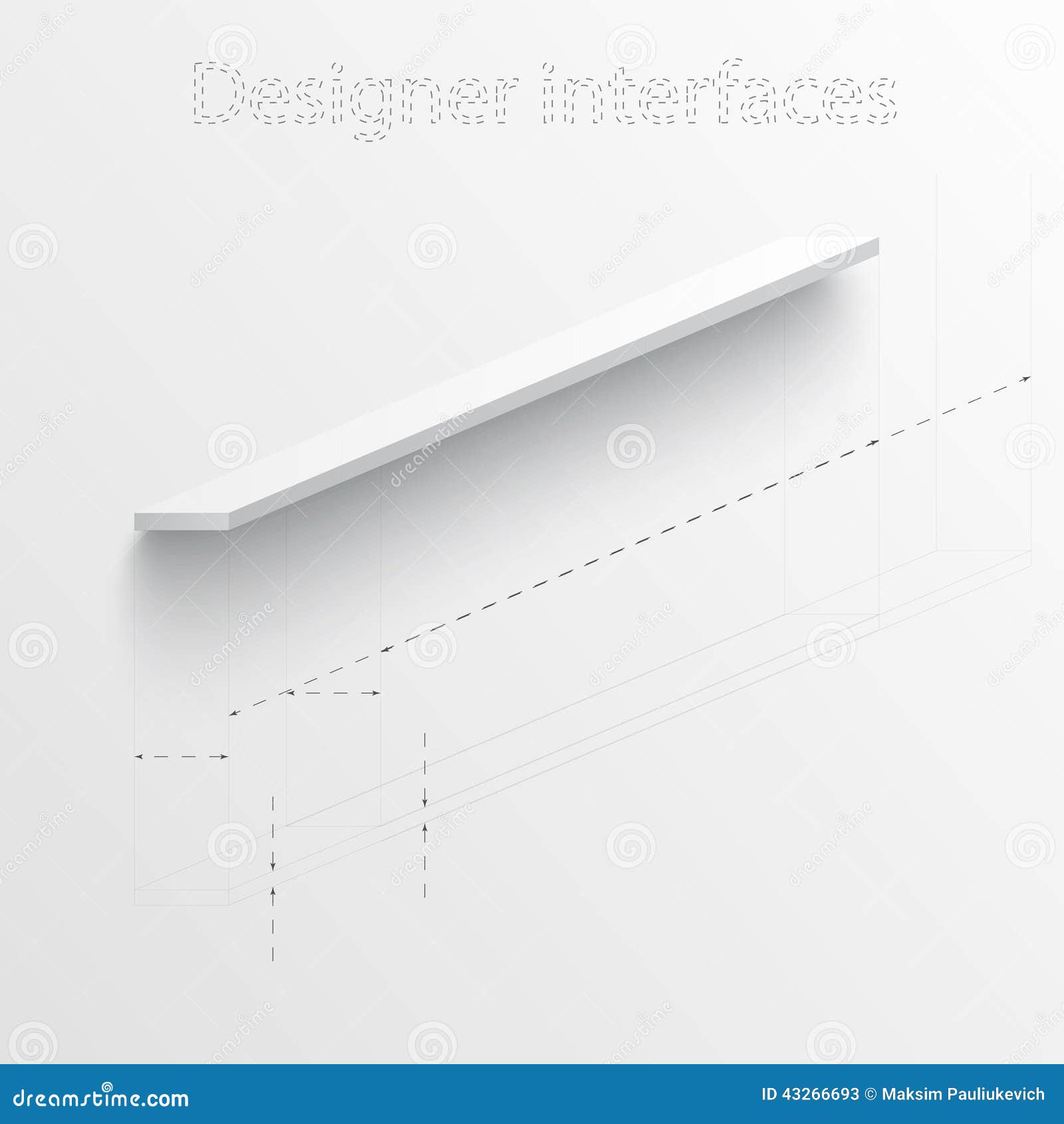 Vector 3d Plan and Board. Design Interface Stock Vector - Illustration ...