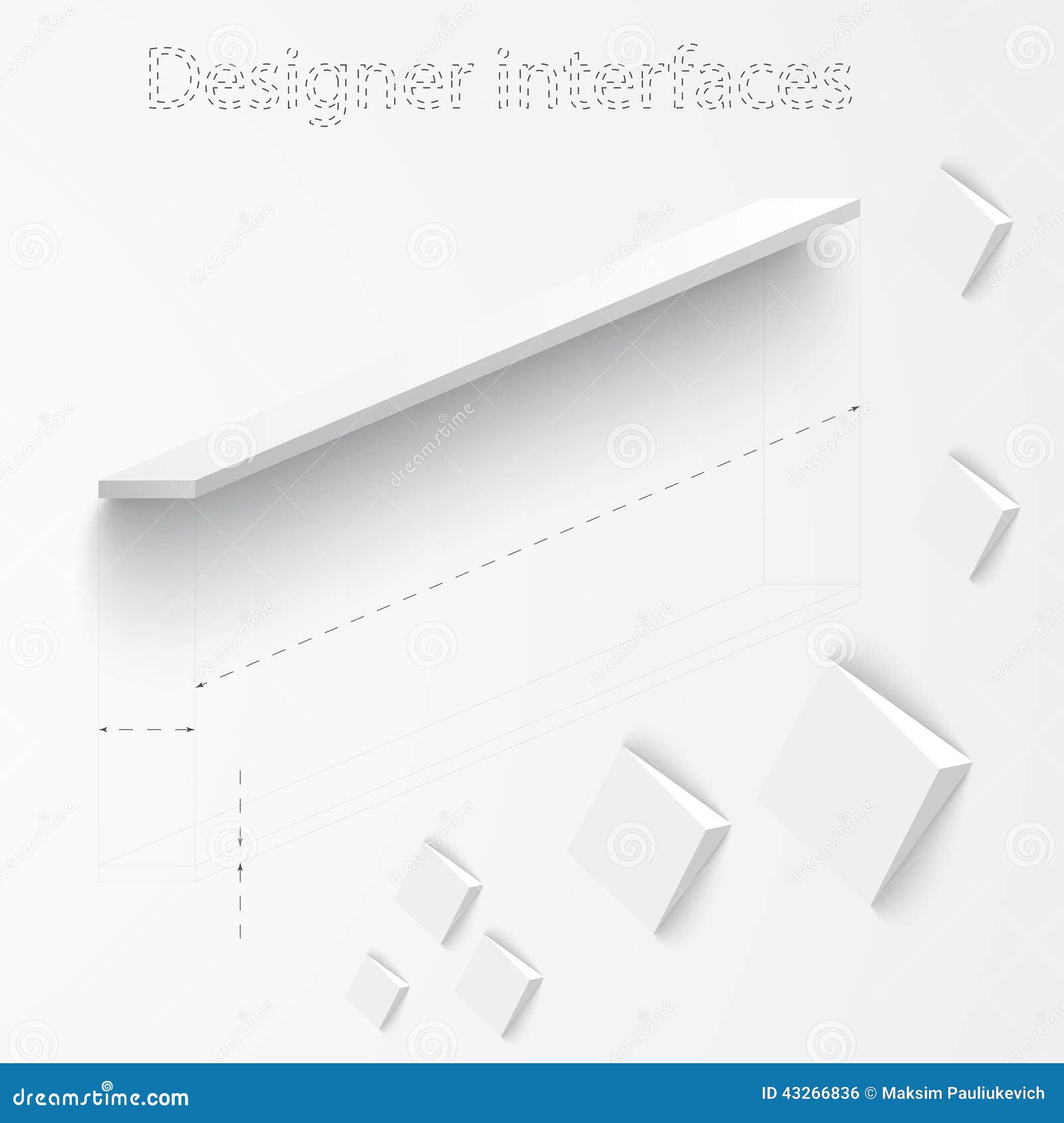 Vector 3d Plan and Board. Design Interface Stock Vector - Illustration ...