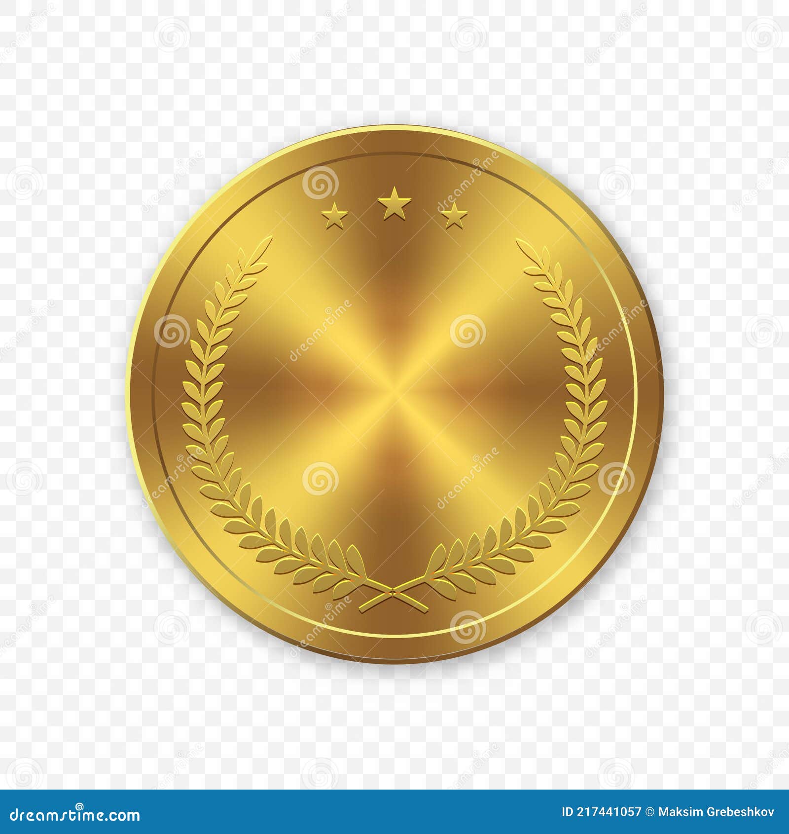 Vector 3d Real Oro Blanco Moneda Aislado Ilustración del Vector ...