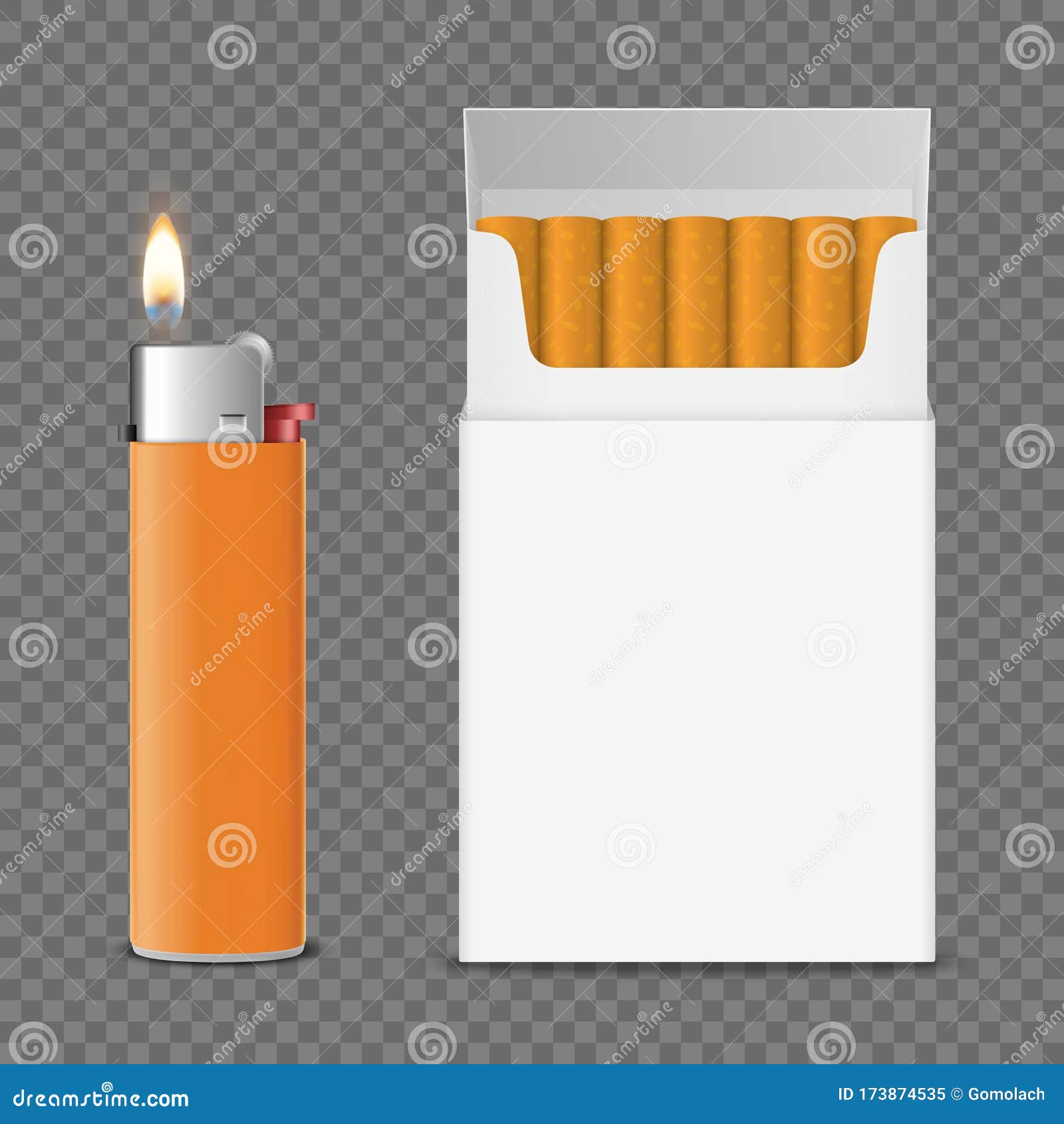 Vector 3d Realistic Closed Clear Blank Cigarette Pack Box with ...