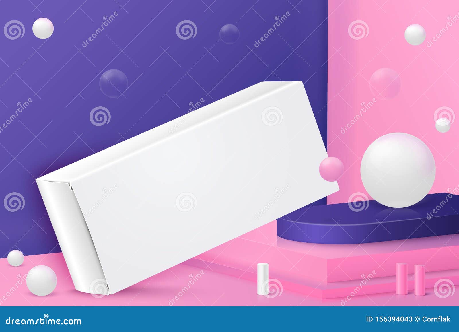 Vector Corner Wall Abstract Scene with Paper Box Stock Vector ...