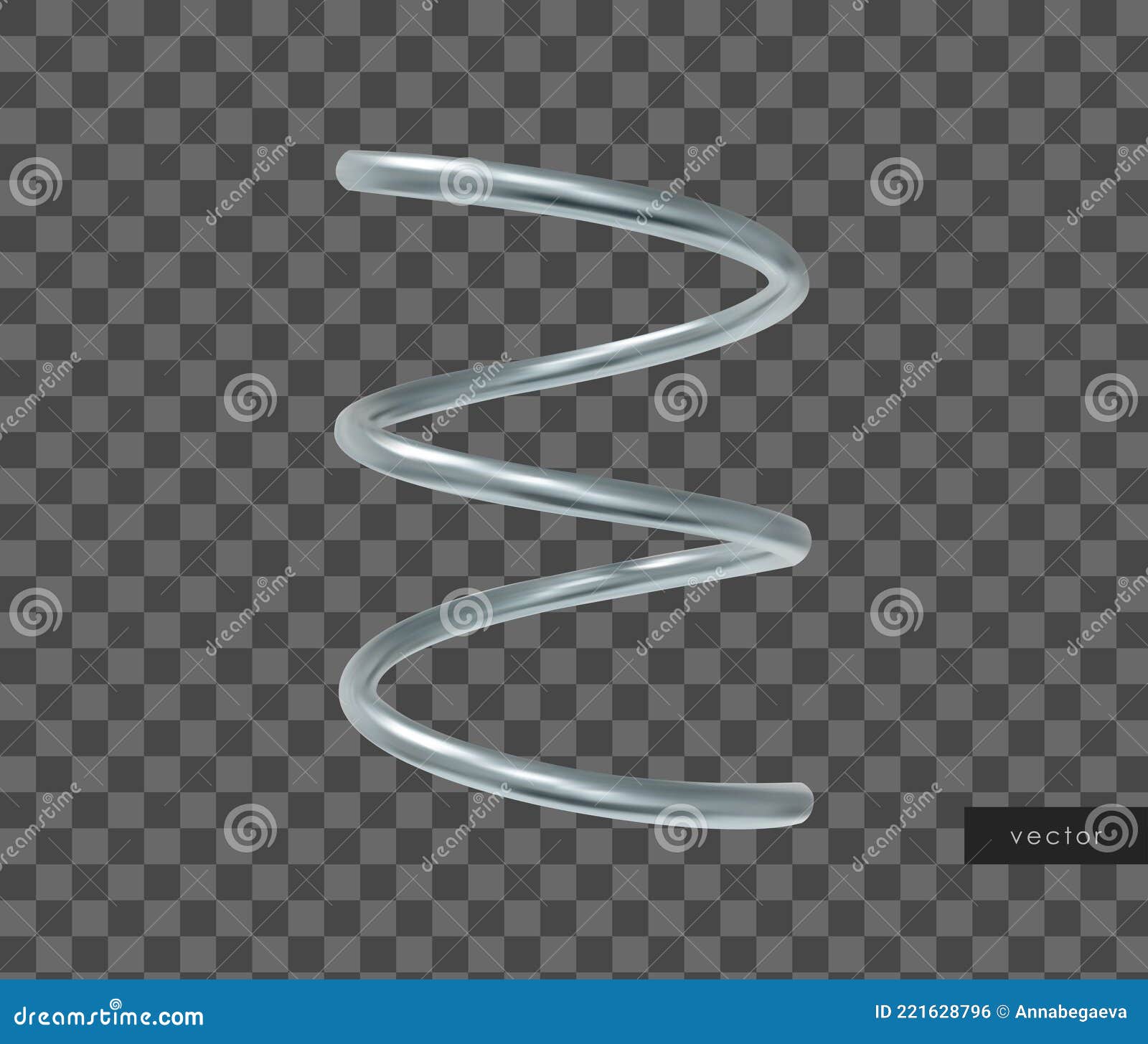 Silver DNA Helix On Blue Backgrounds. 3D Illustration | CartoonDealer ...