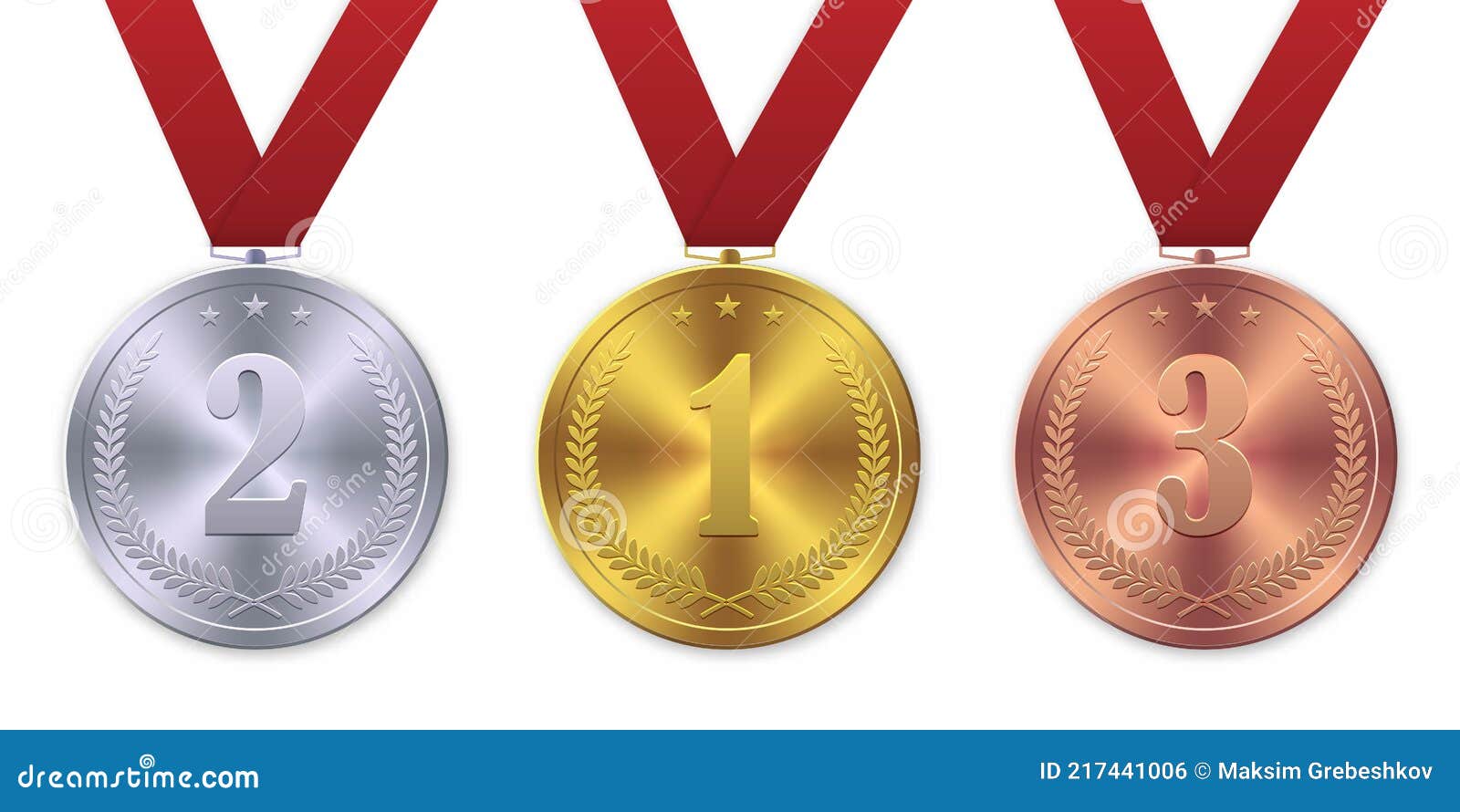 Vector 3d Realistic Gold Medal, First Place Award Stock Vector ...