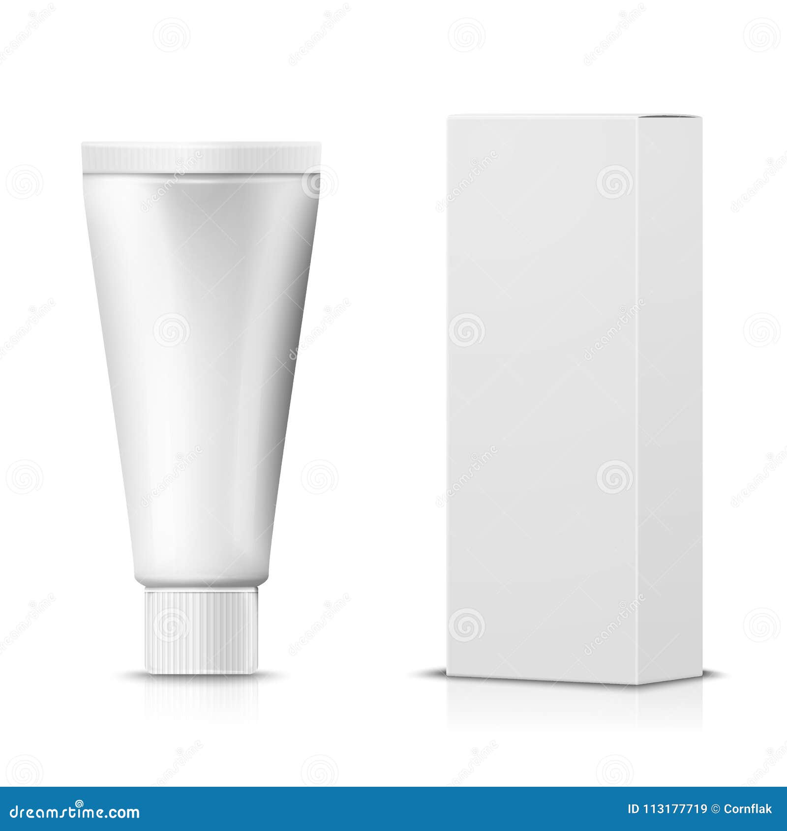 Vector 3d Realistic Paste Tube with Paper Box Stock Vector ...