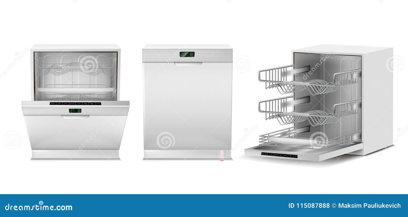 Empty Dishwasher Icon. Clipart Image Vector Illustration ...