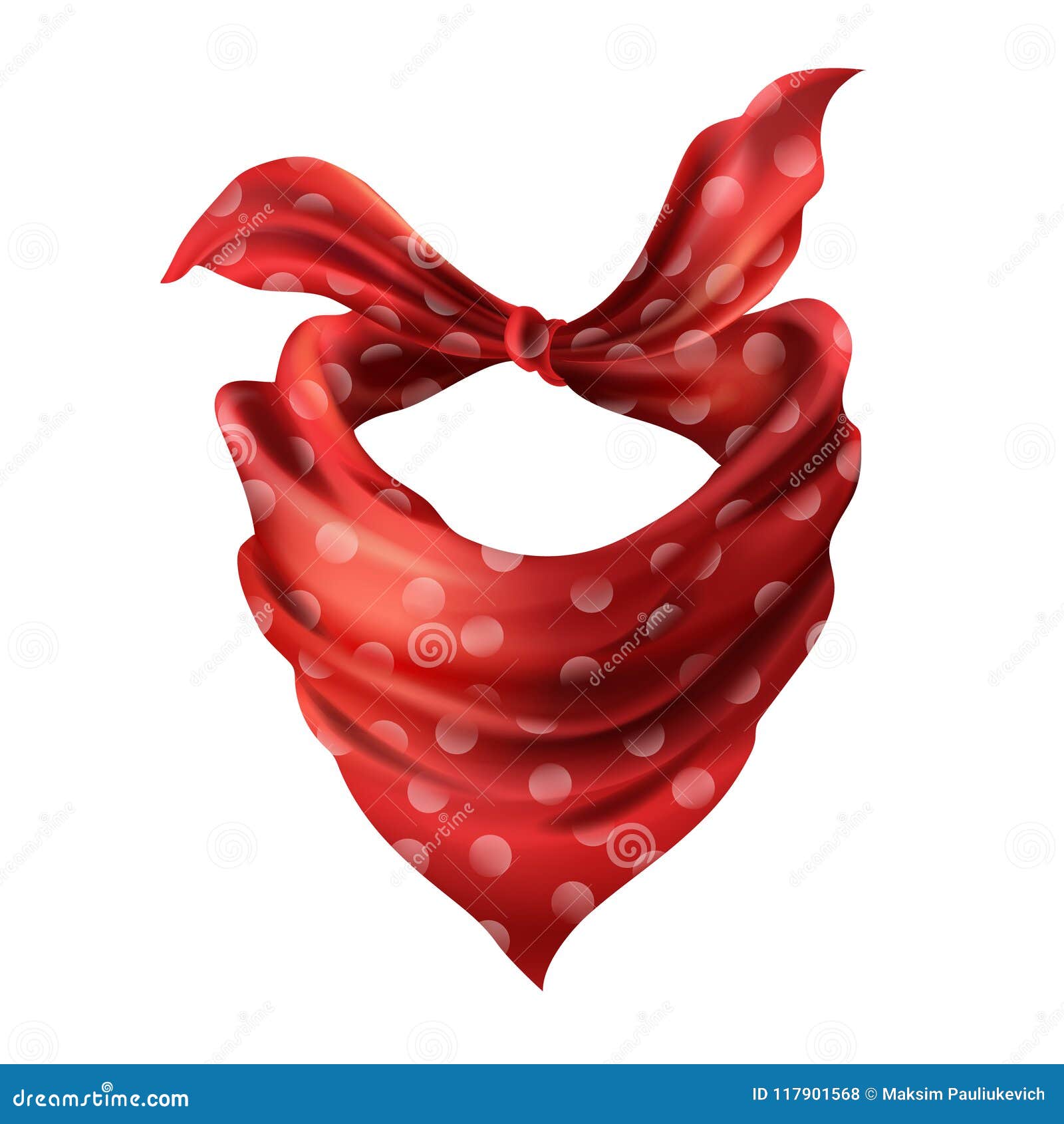 Vector 3d Realistische Rode Halssjaal, Halsdoek Vector Illustratie ...