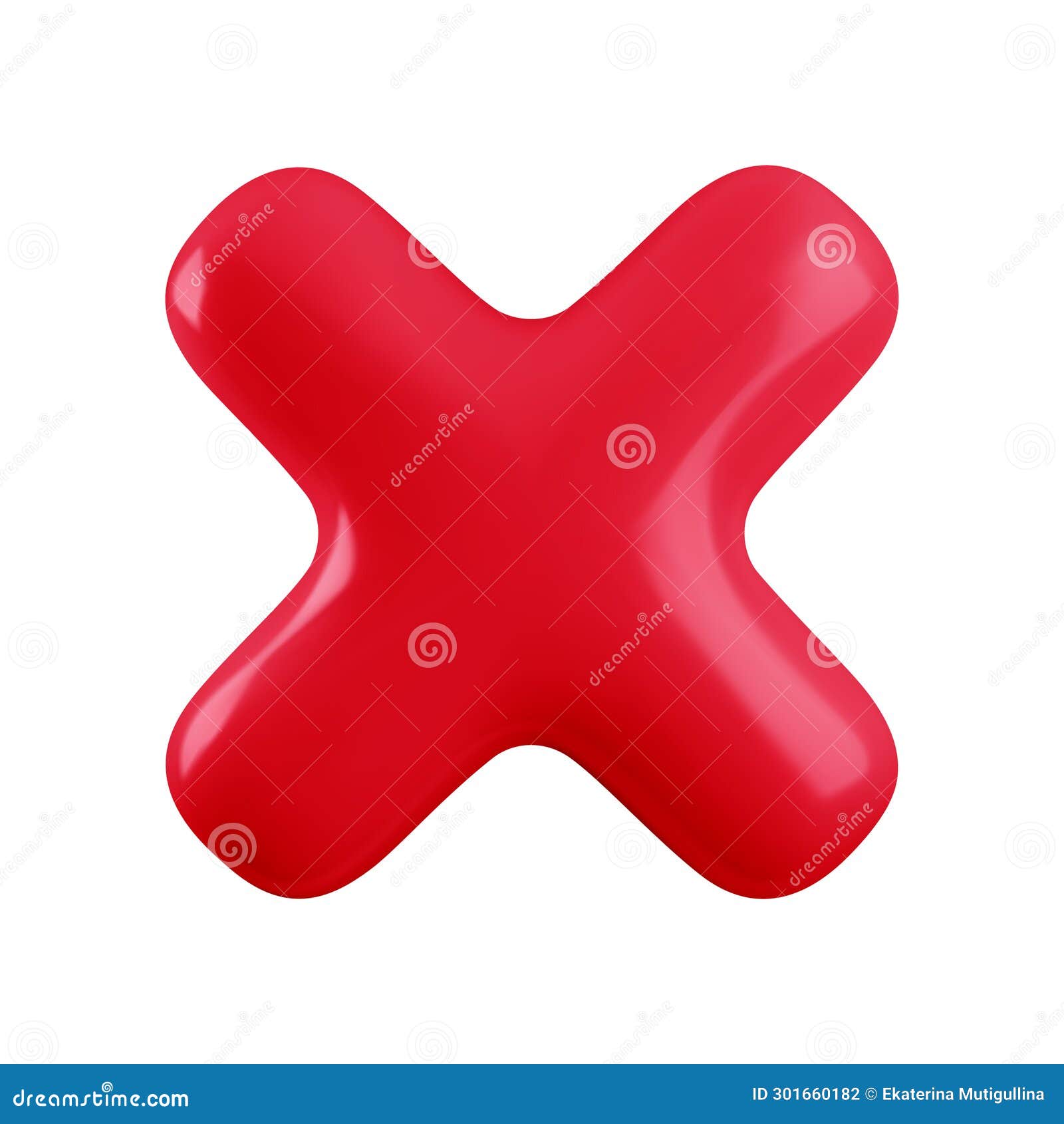 Vector 3d Red Cross X Realistic Icon. Trendy Plastic Wrong Red Check ...