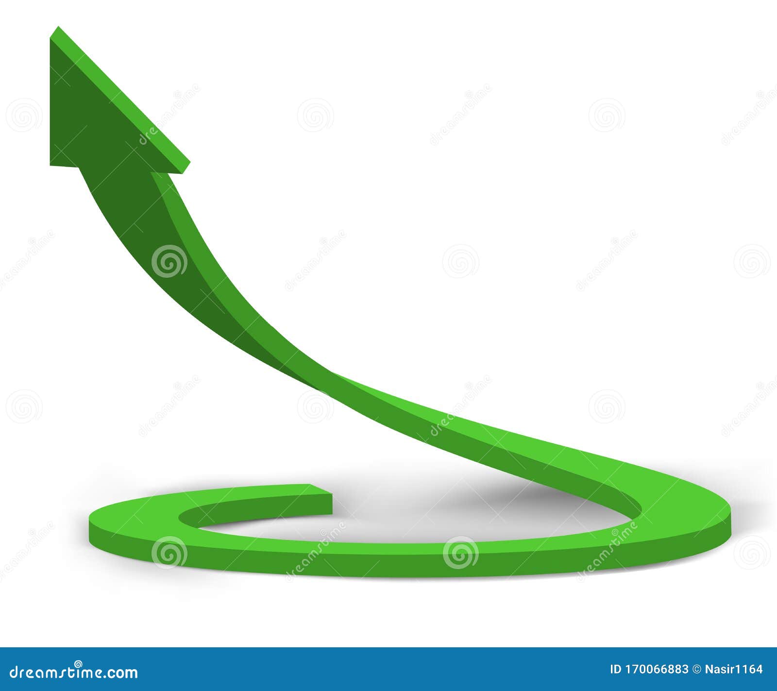 Vector 3d Render Rising Spring Arrow Stock Vector - Illustration of ...
