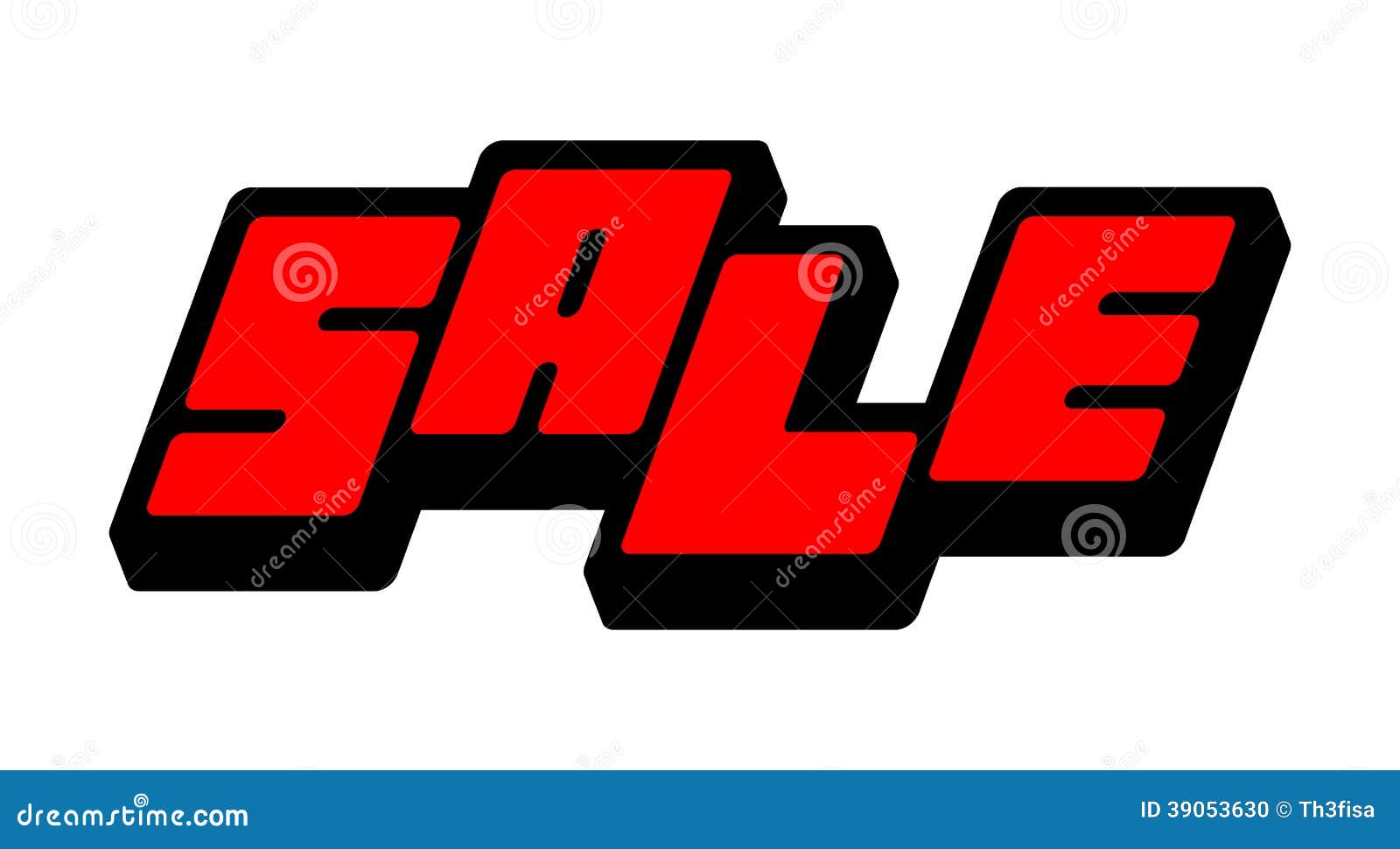 Vector 3D retro sale sign stock vector. Illustration of abstract - 39053630
