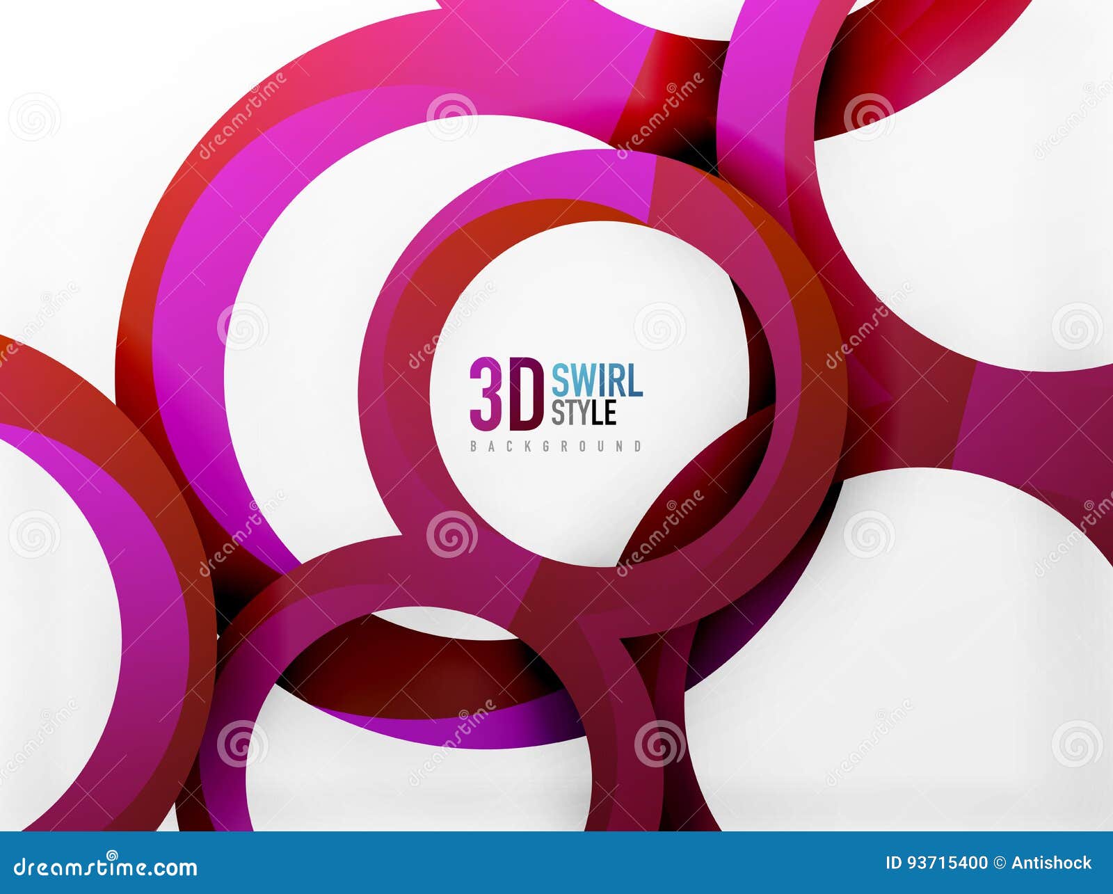Vector 3d Rings Design Background Stock Vector - Illustration of line ...
