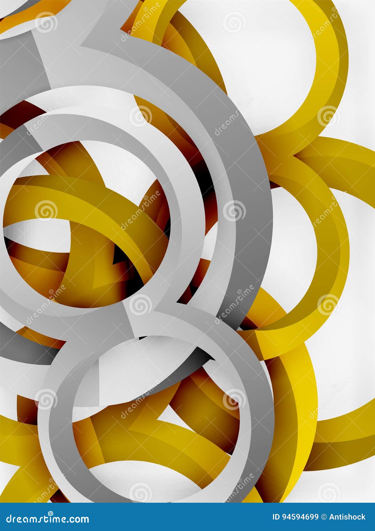 Vector 3d Rings Design Background Stock Vector - Illustration of glossy ...
