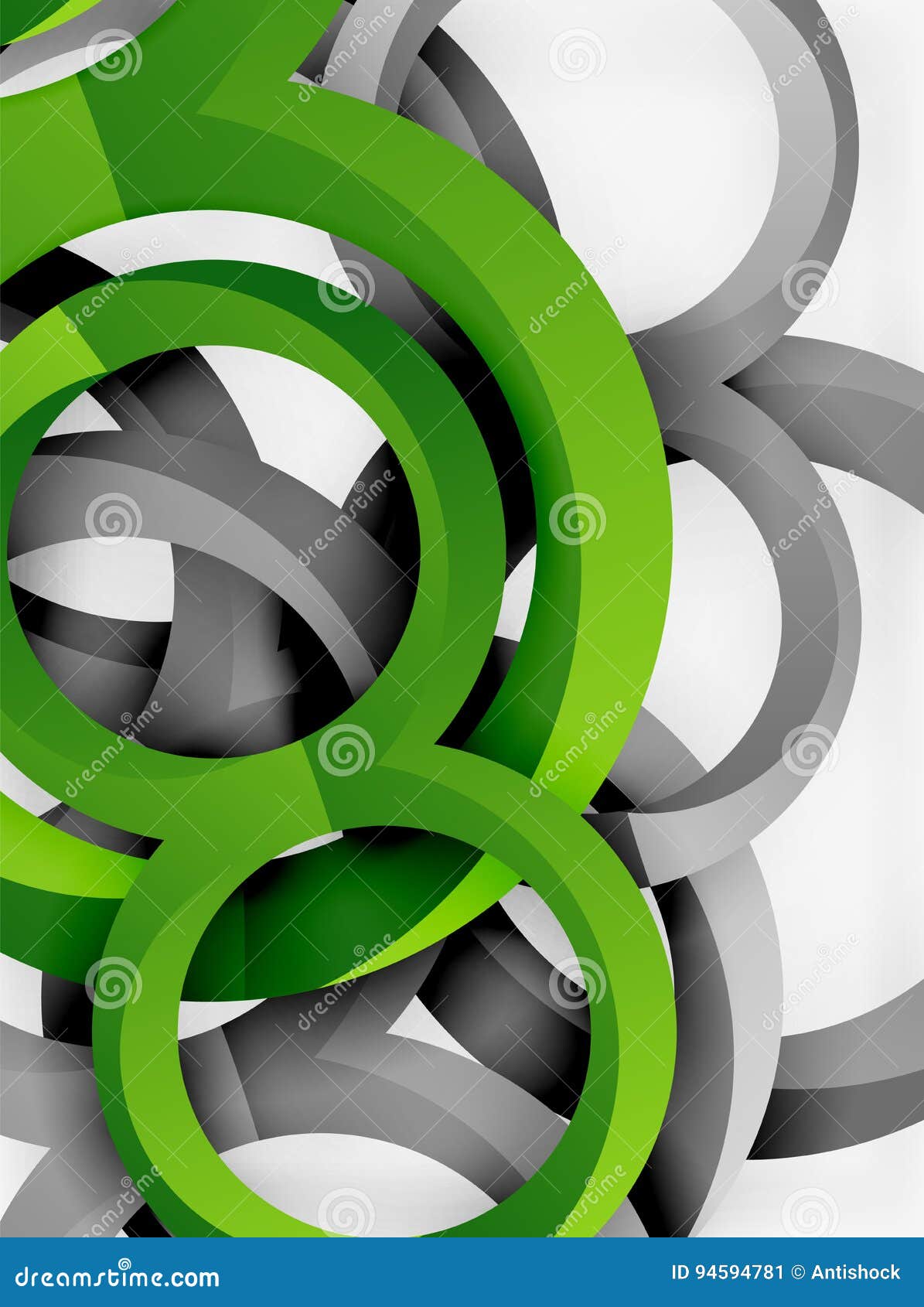 Vector 3d Rings Design Background Stock Vector - Illustration of banner ...