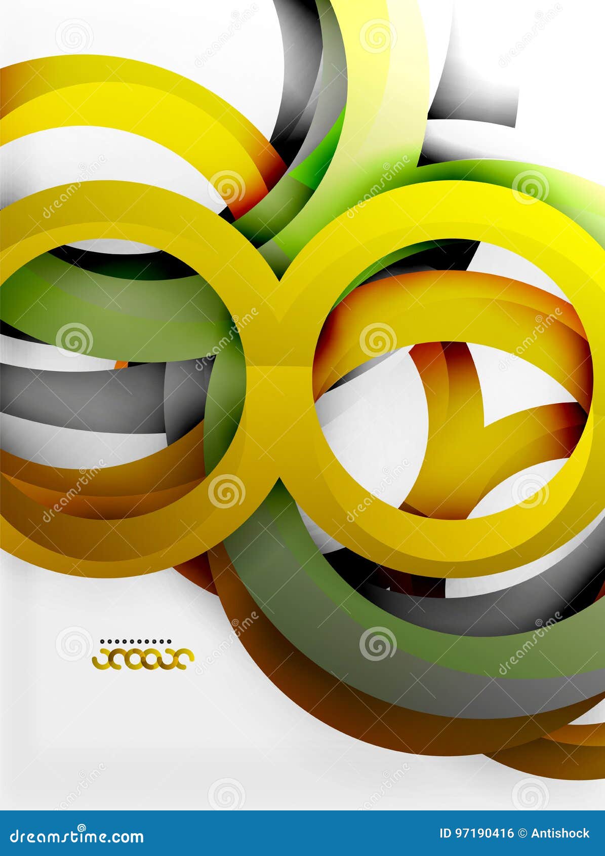 Vector 3d Rings Design Background Stock Vector - Illustration of blank ...