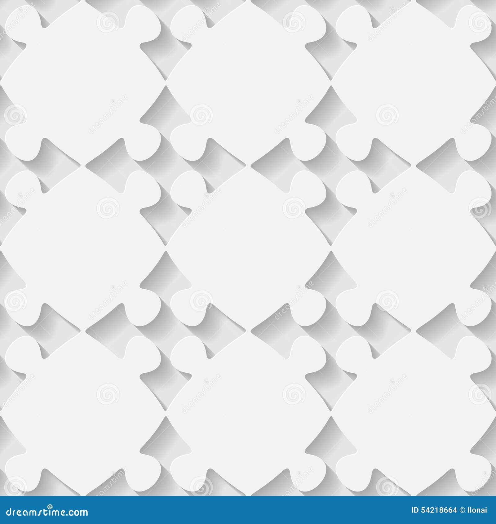 Vector 3d Seamless Puzzle Pattern Stock Vector - Illustration of paper ...