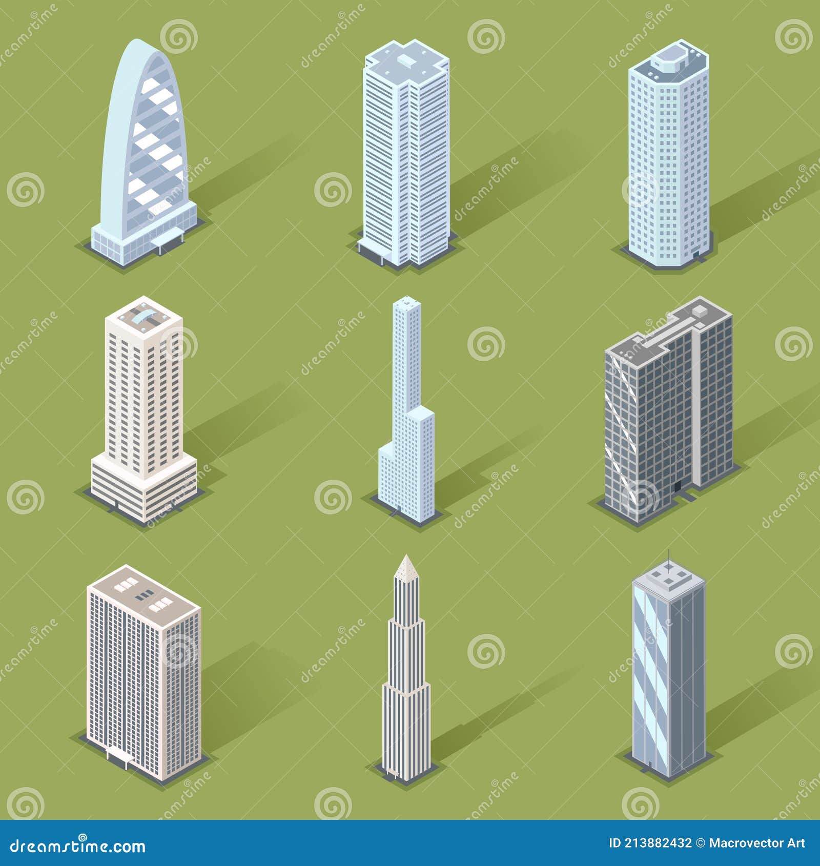 Vector 3D Skyscraper Graphic Designs Stock Vector - Illustration of ...