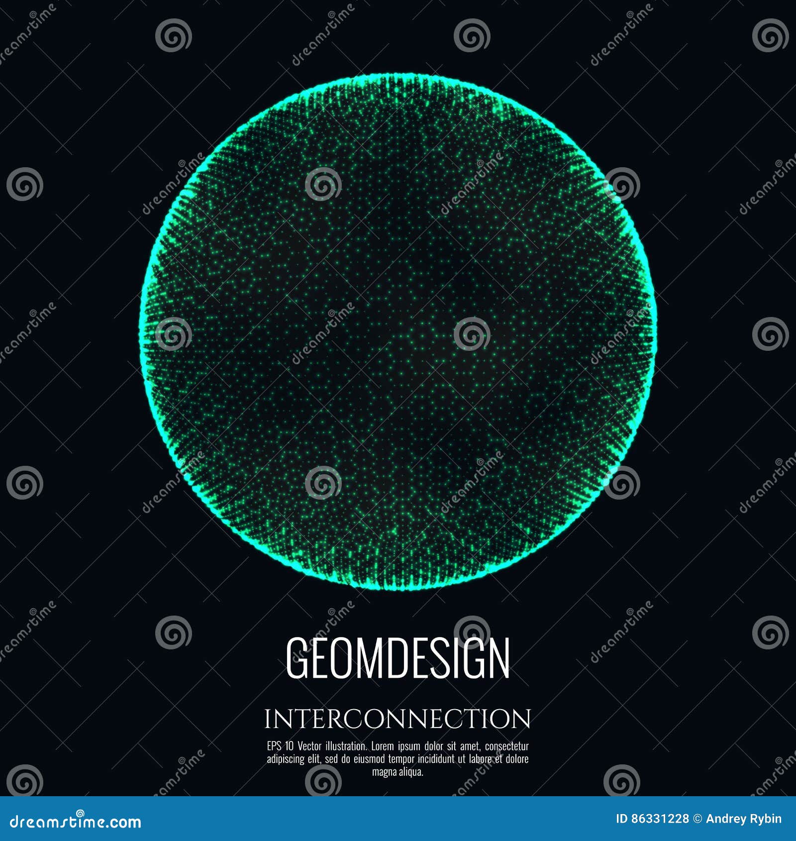 The Sphere Consists Of Points And Lines. Abstract Globe Mesh. Vector ...
